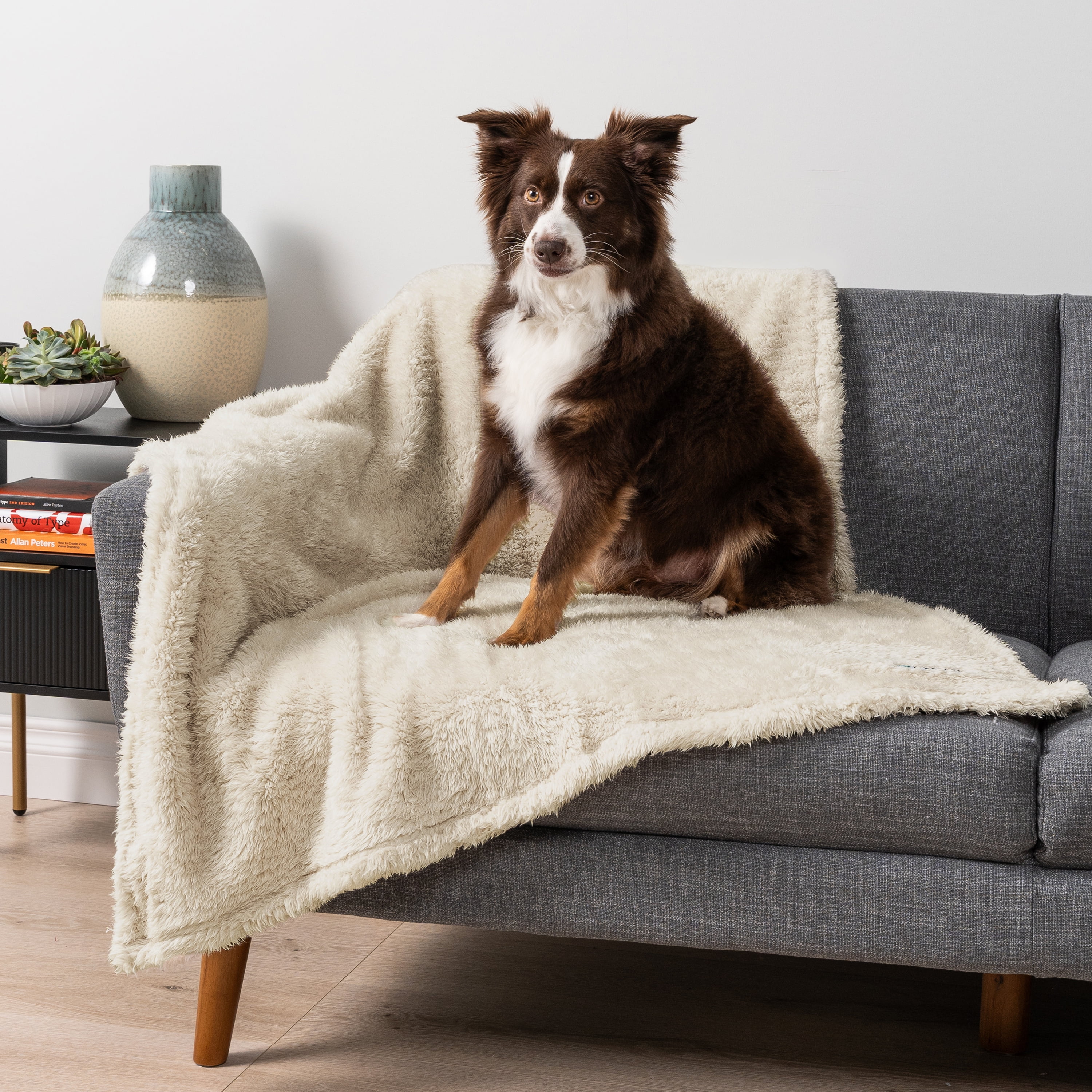PetAmi Fluffy Waterproof Dog Blanket For Medium Large Dogs, Soft Warm ...