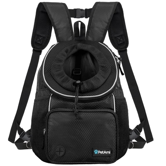 PetAmi, Dog Front Carrier Backpack, Small Medium Large Cats, Black ...