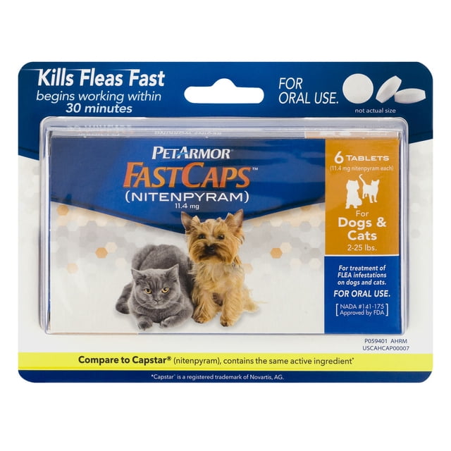 PetArmor FastCaps (Nitenpyram) Oral Flea Tablets for Small Dogs and ...