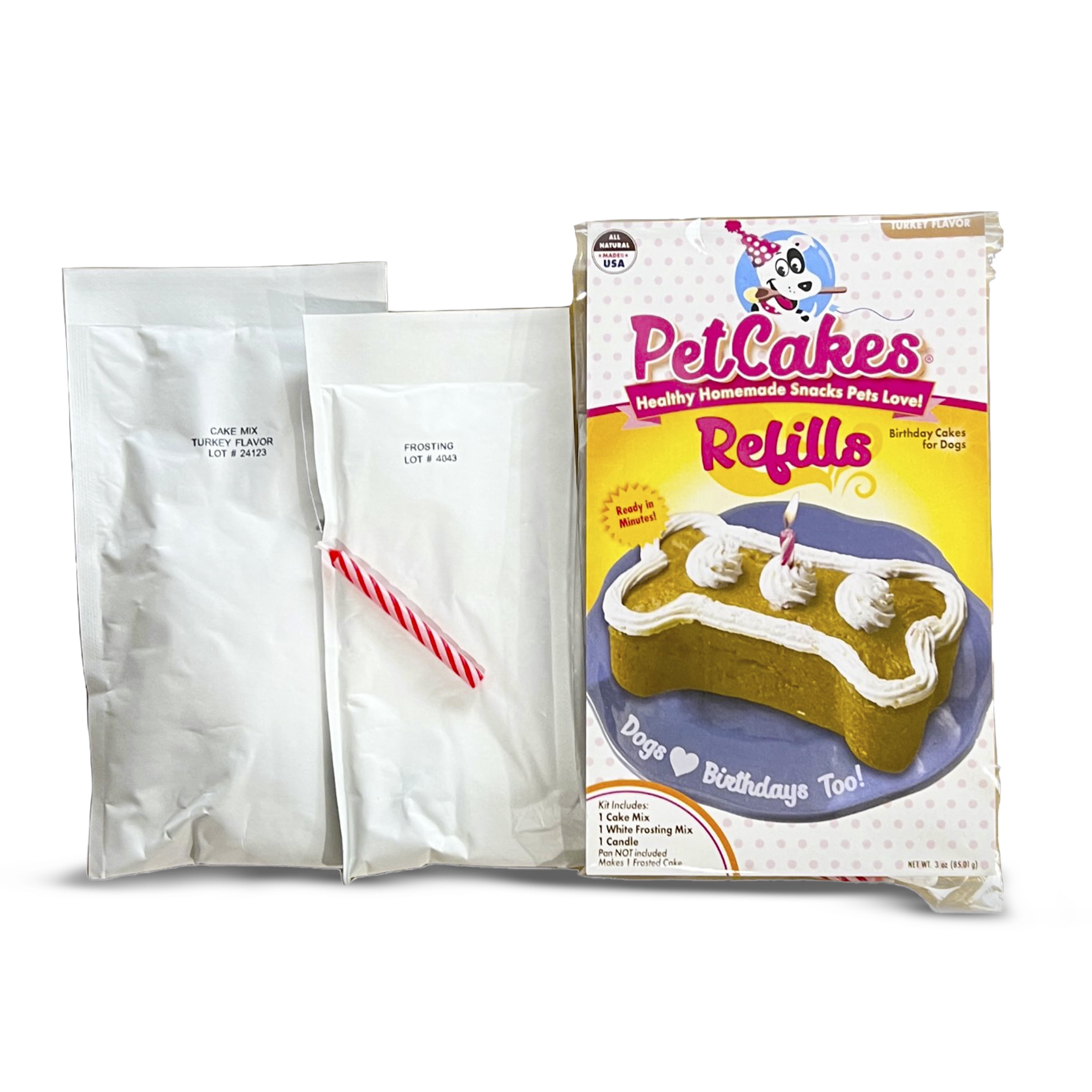 PetCakes Birthday Treat Mix Refills for Dogs - Make Healthy Cakes for ...