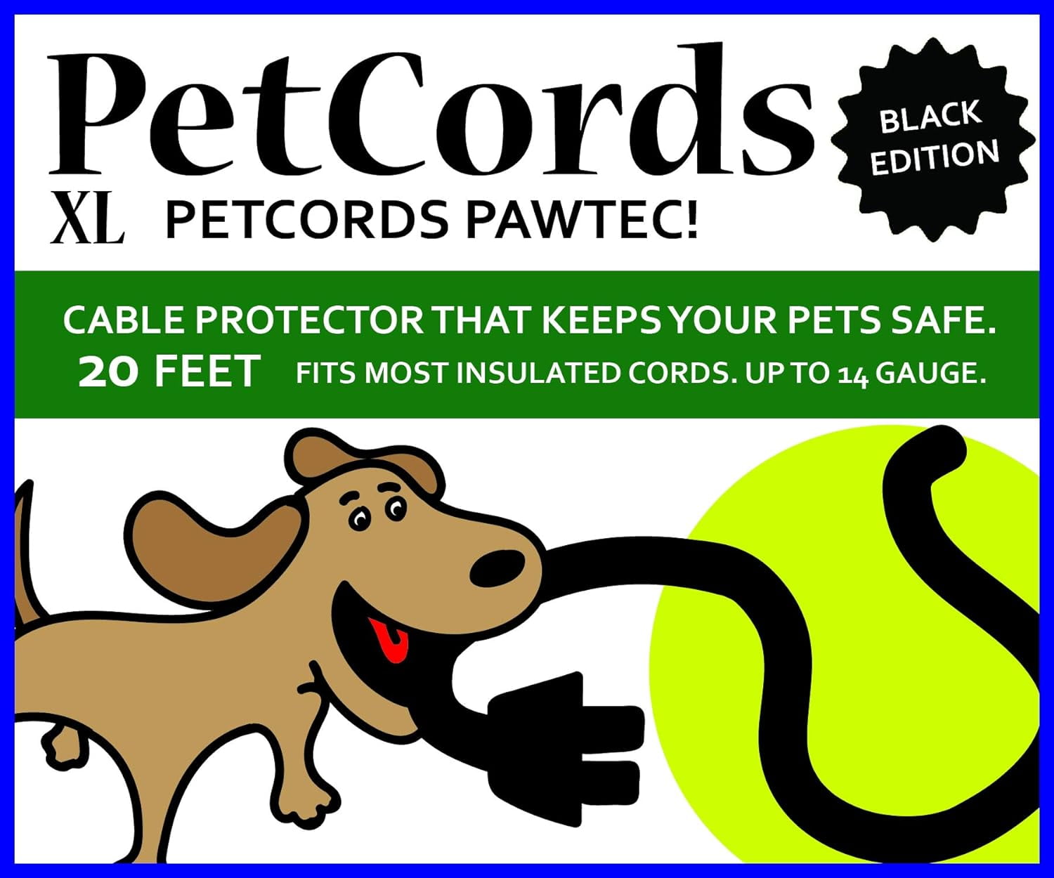 PetCords Dog and Cat Cord Pet Protector 20 FT, Protects Your Pets from ...