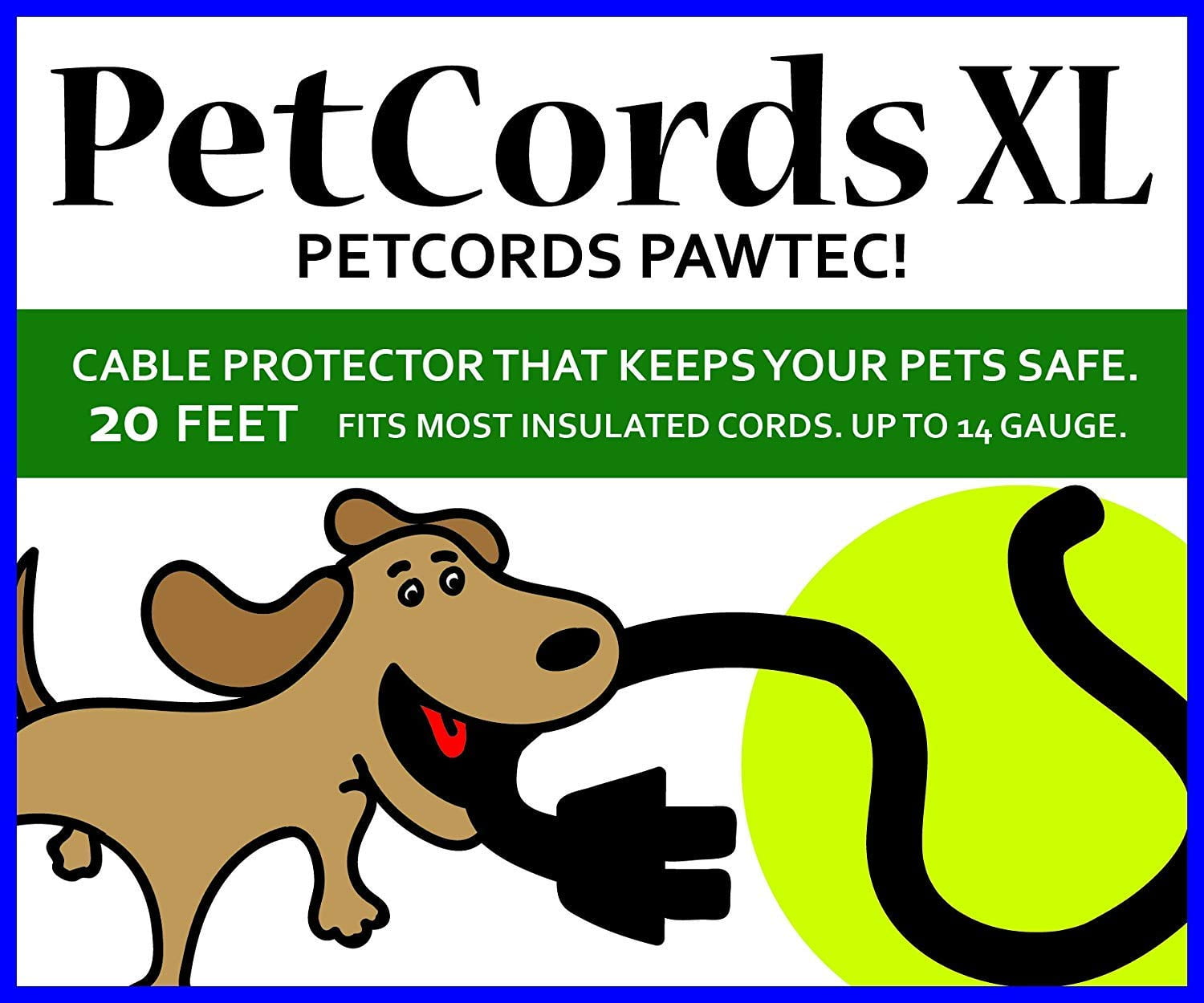 PetCords Dog and Cat Cord Pet Protector 20 FT, Protects Your Pets from ...