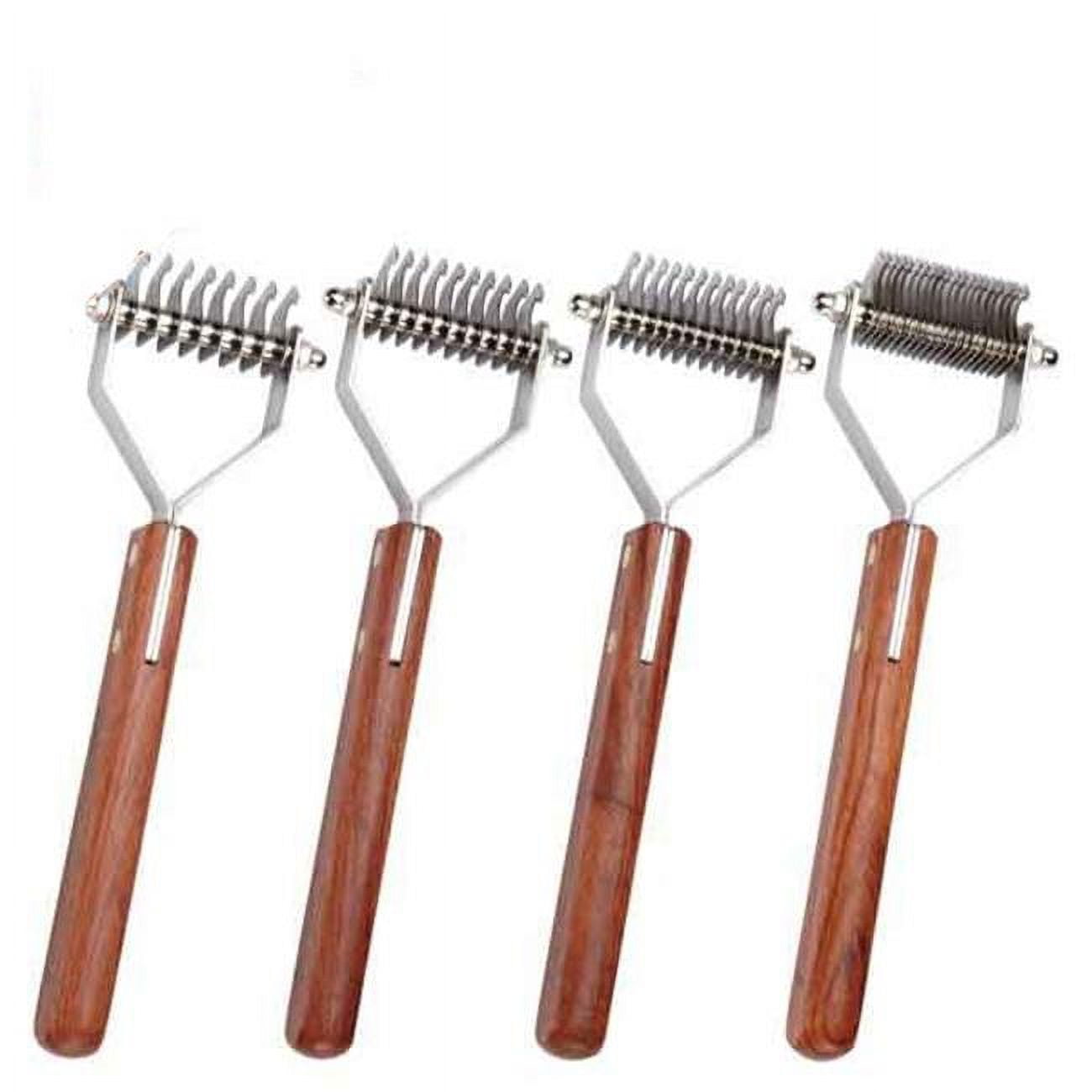 PetEdge TP017 10 MGT Stripping Tools with Wooden Handles, 10 Blade ...