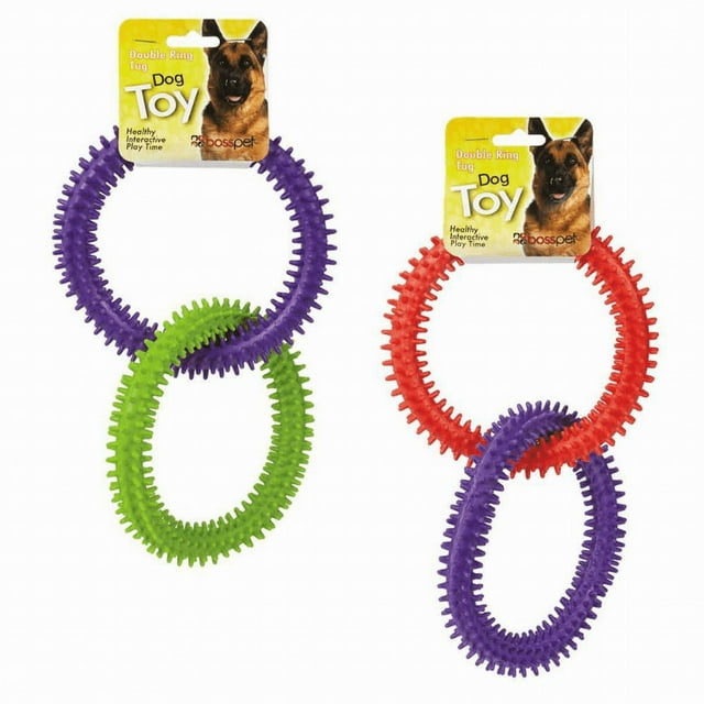 Diggers TPR 2 Ring Dog Toy | Fun for Tossing, Tugging & Chewing ...