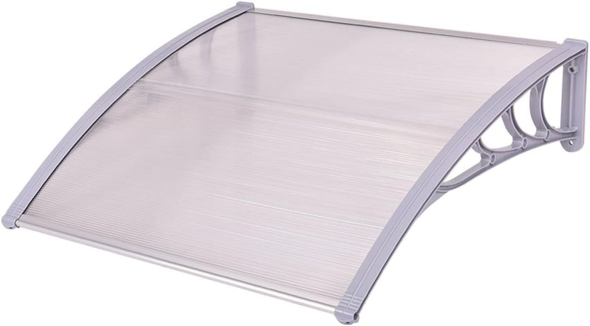 PetFurnishn 40"x40" Window Awning, Modern Polycarbonate Front Door ...