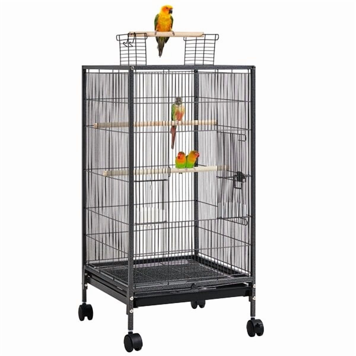 PetFurnishn 40inch Metal Parakeet Cage Cockatiel Cage Open Top Bird ...
