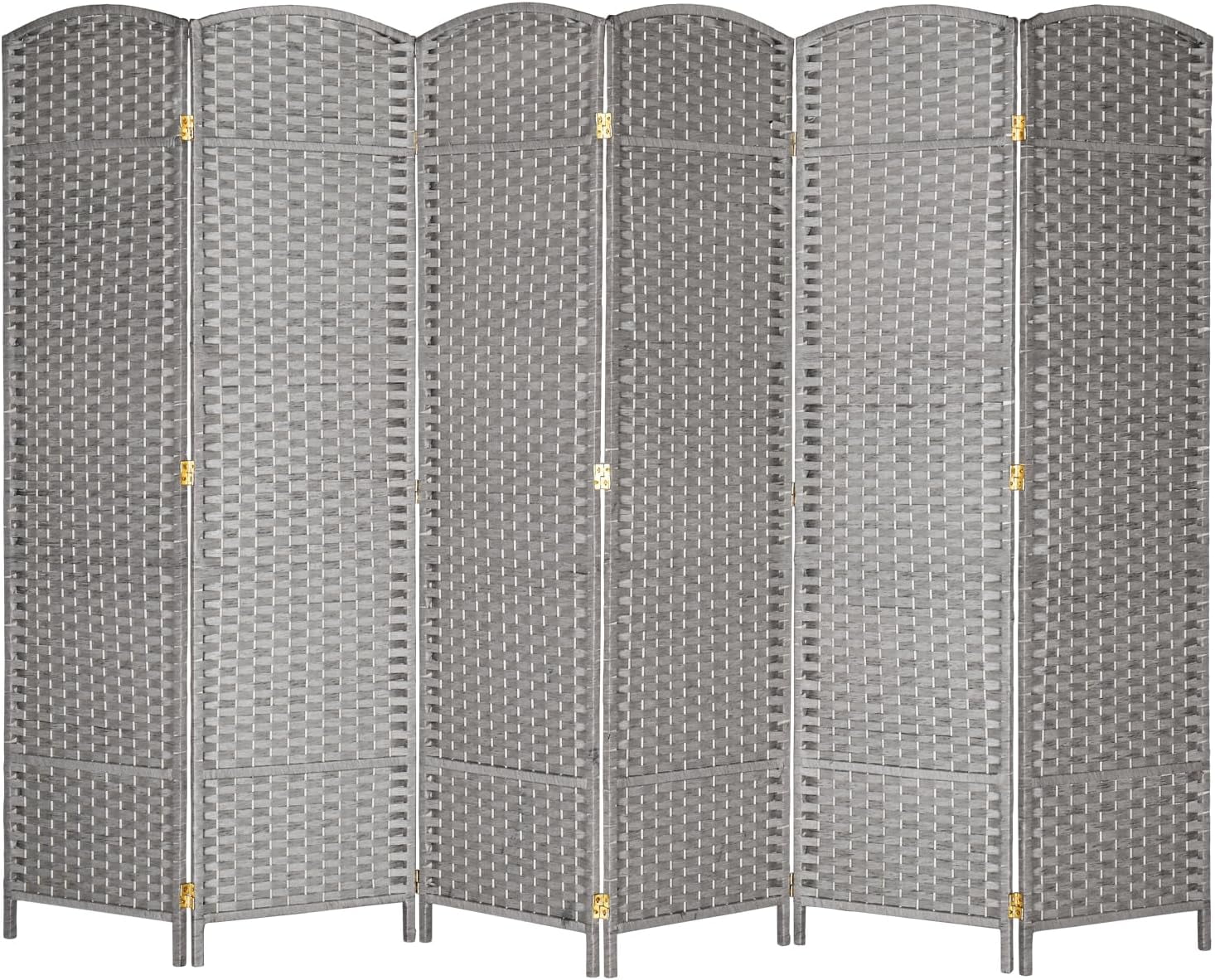 PetFurnishn 6-Panels Tall Rattan Room Divider, 6 FT Folding Privacy ...