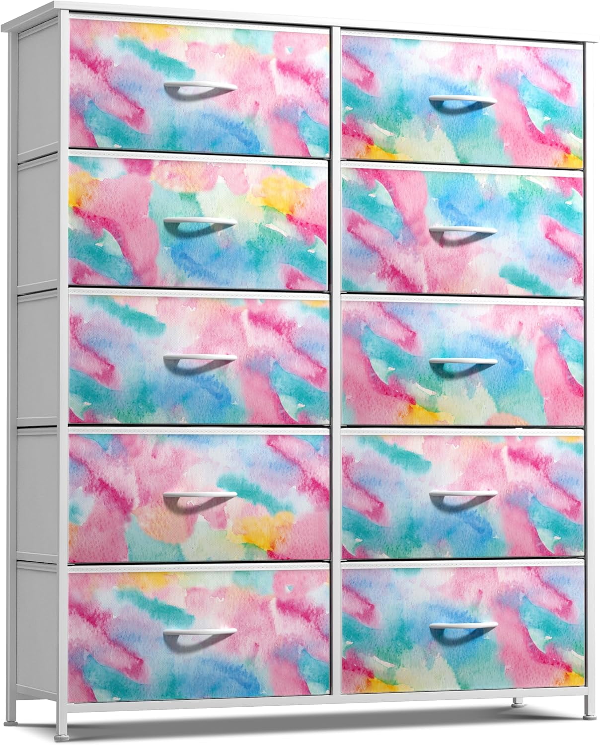 PetFurnishn Kids Dresser with 10 Drawers - Storage Chest Organizer Unit ...