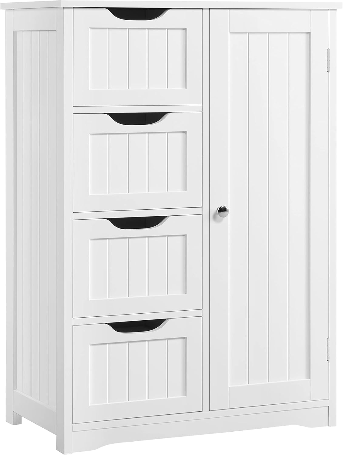 PetFurnishn Large Bathroom Floor Cabinet with 4 Dawers and Single Door ...