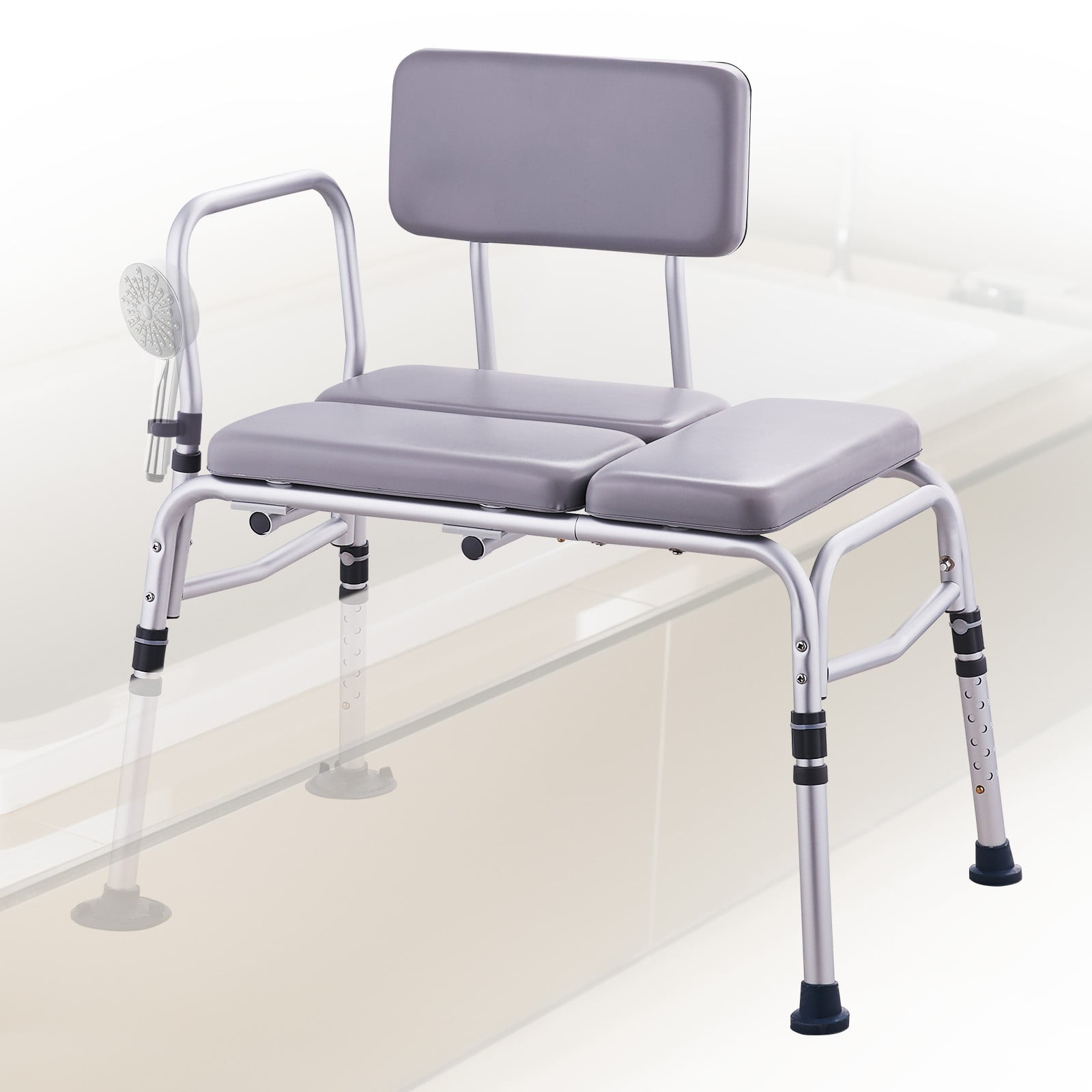 PetFurnishn Tub Transfer Bench Shower Seat - Padded Seat with ...