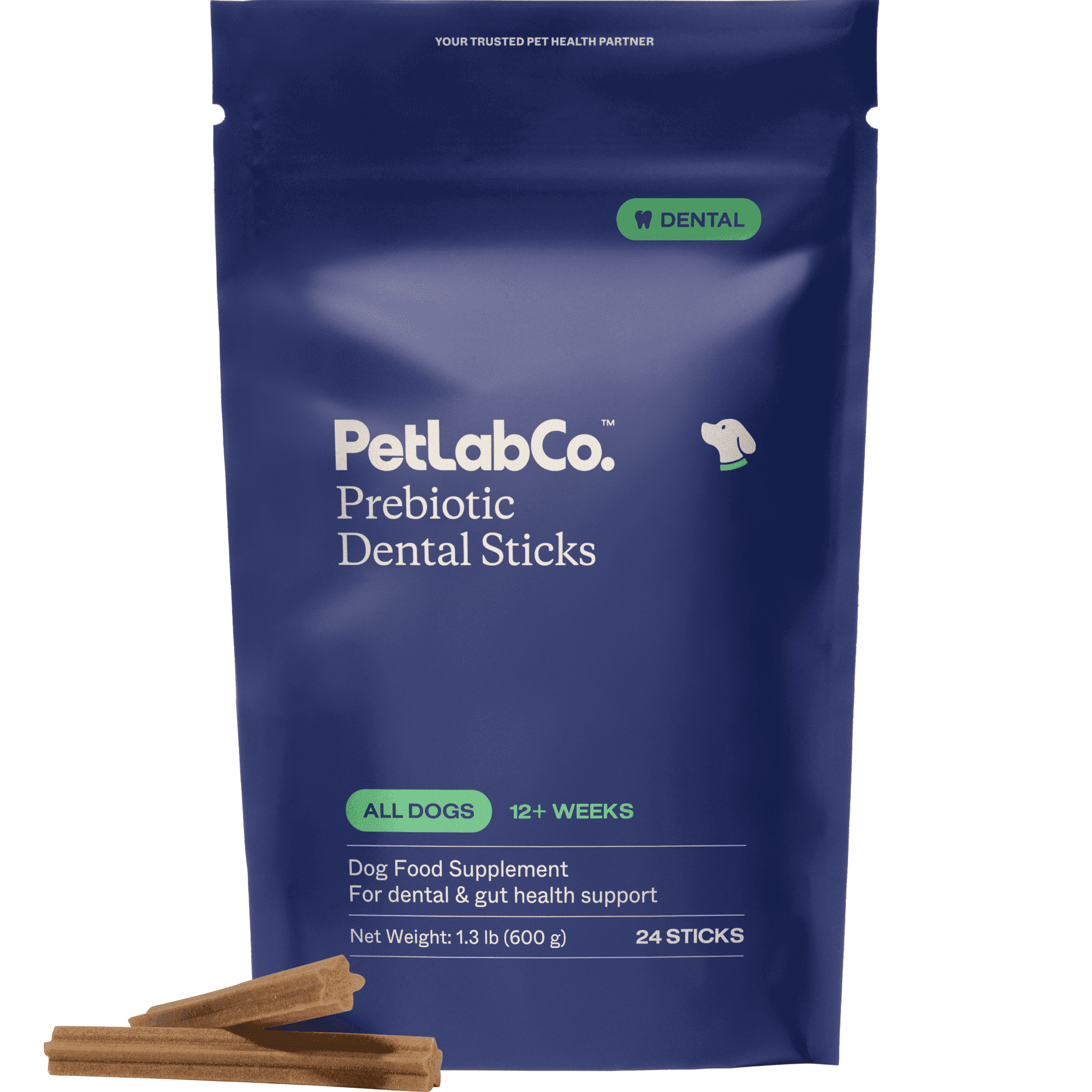 Petlab Prebiotic Dental Sticks for Dogs Targeting Plaque, Tartar ...
