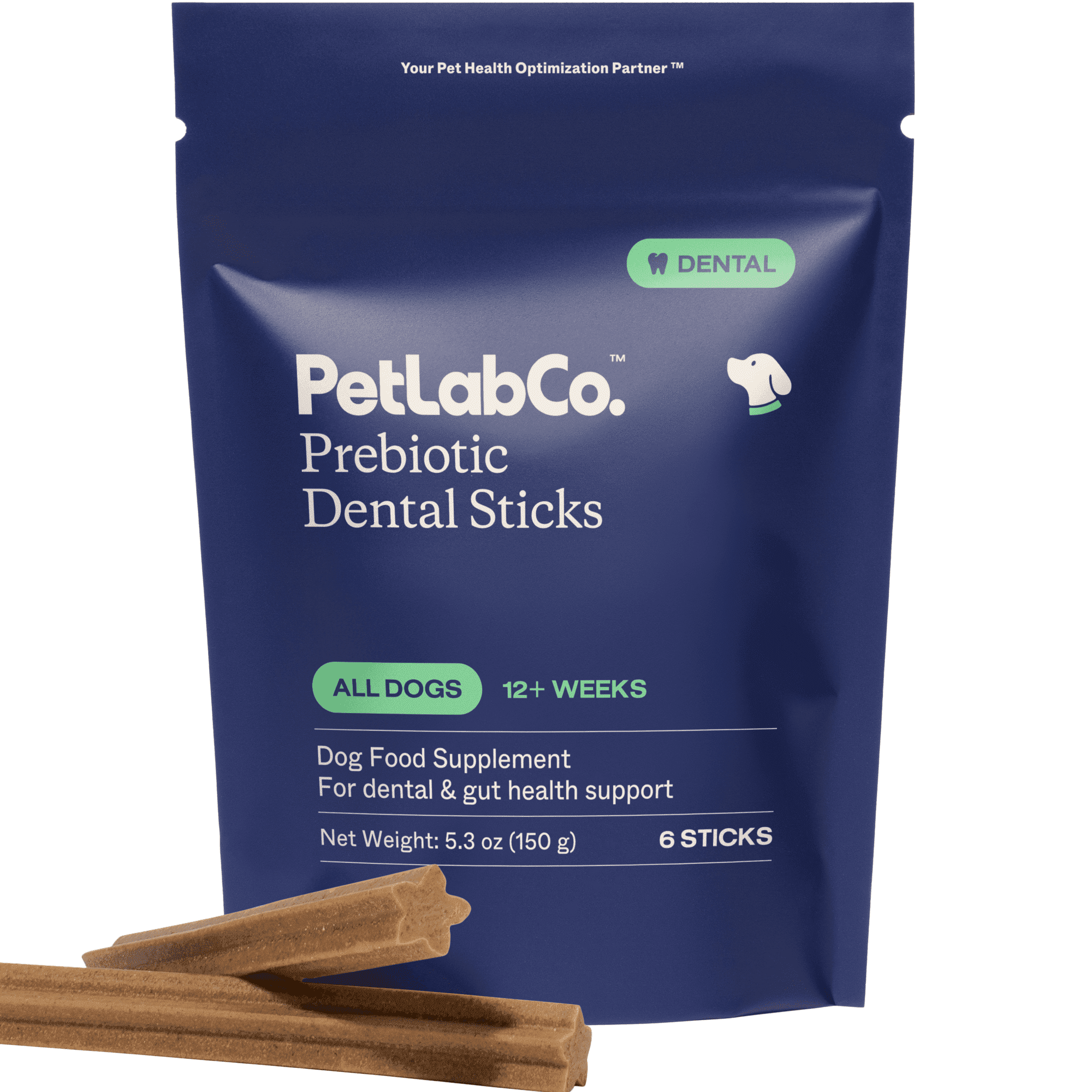 Petlab Prebiotic Dental Sticks for Dogs, Targets Plaque and Tartar ...