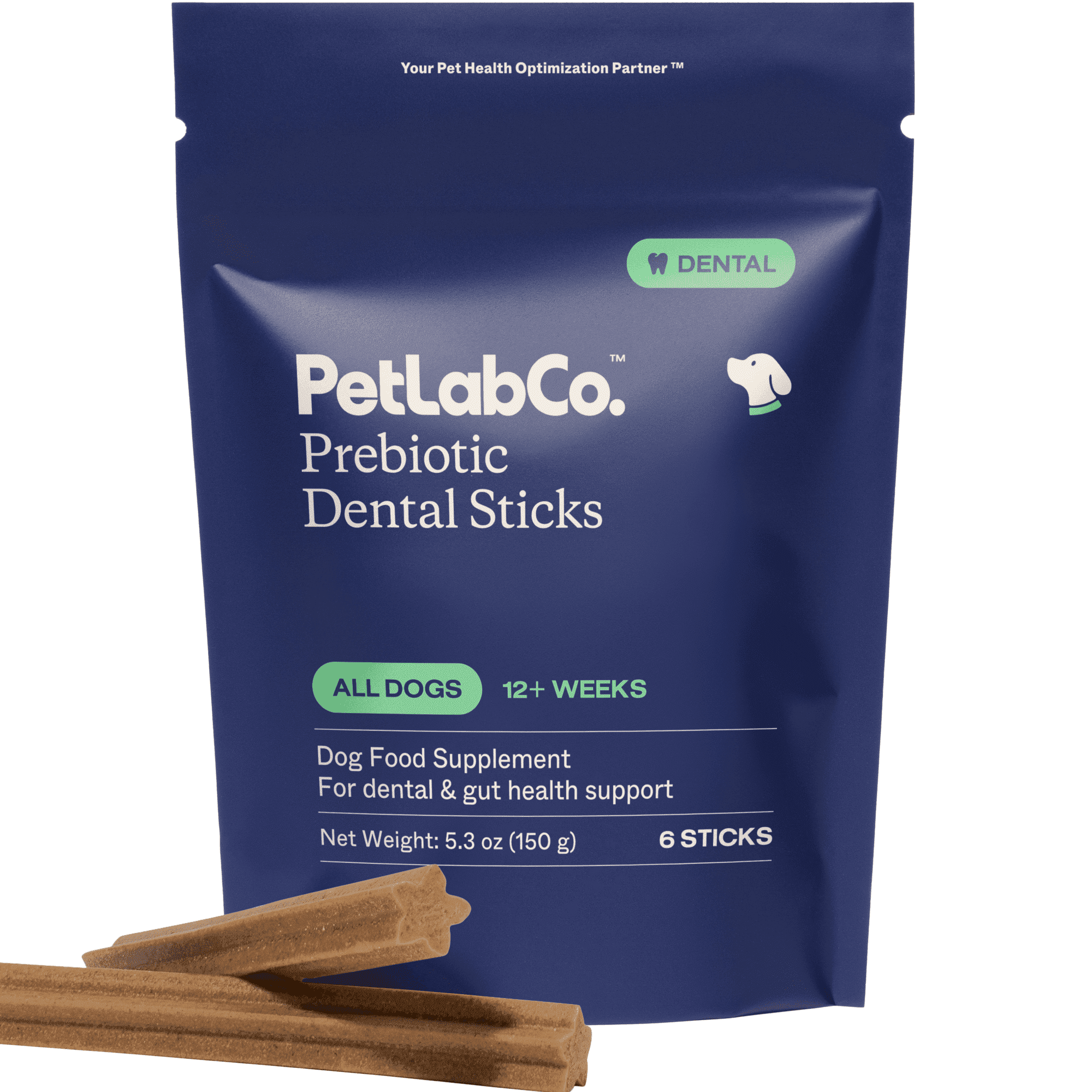 Petlab Prebiotic Dental Sticks for Dogs, Targets Plaque and Tartar ...