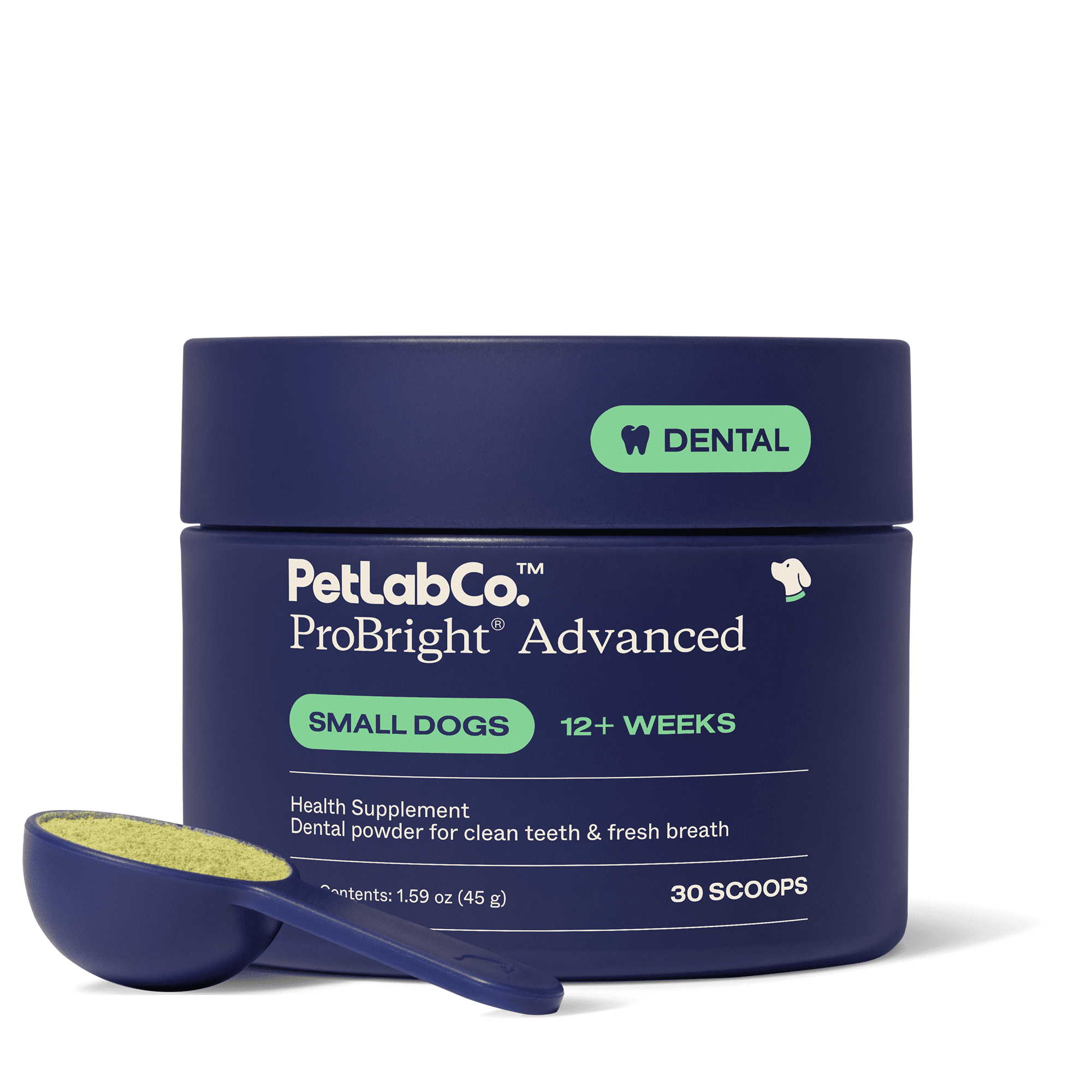 Petlab ProBright Advanced Dental Powder for Small Dogs, Whitener for ...