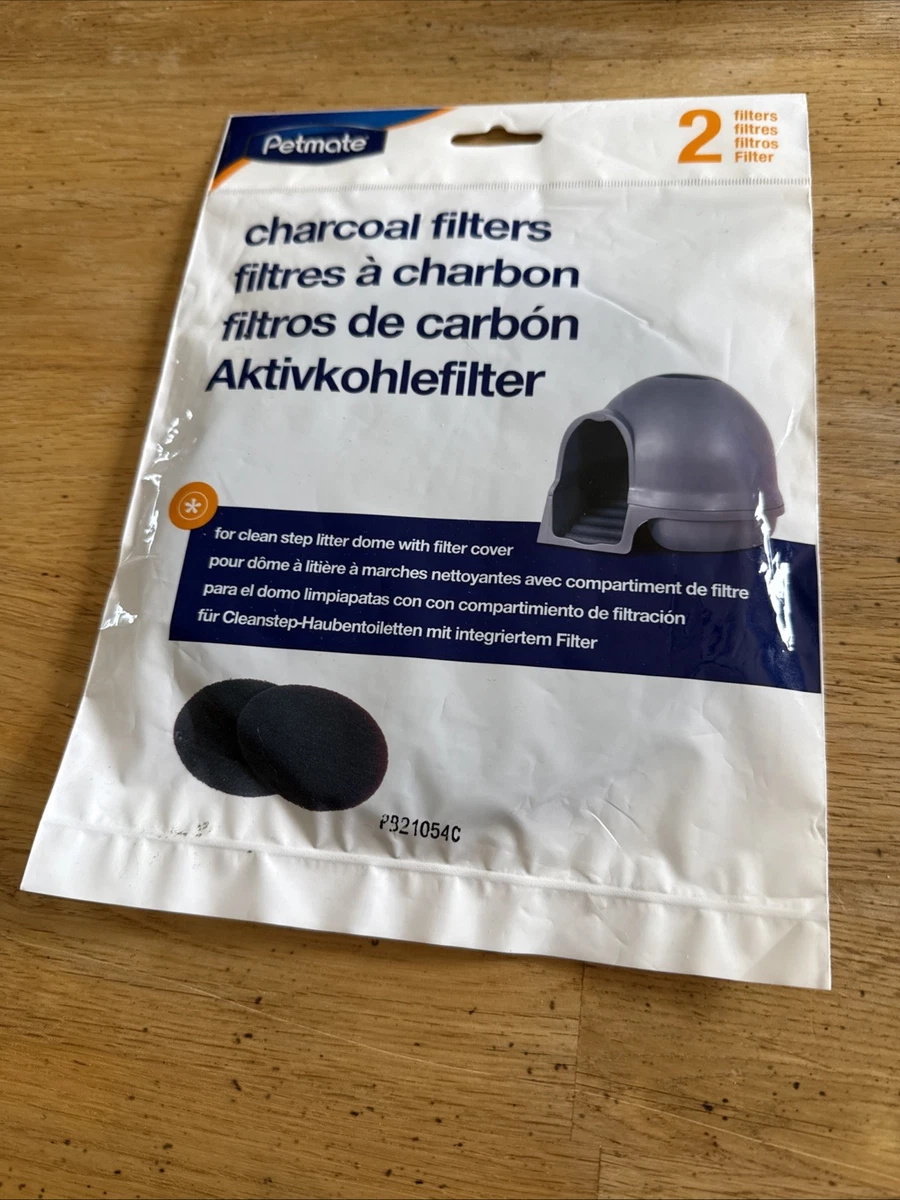 PetMate Charcoal Clean Step Cat Litter Dome Fresh Air Filters 2 Pack ...