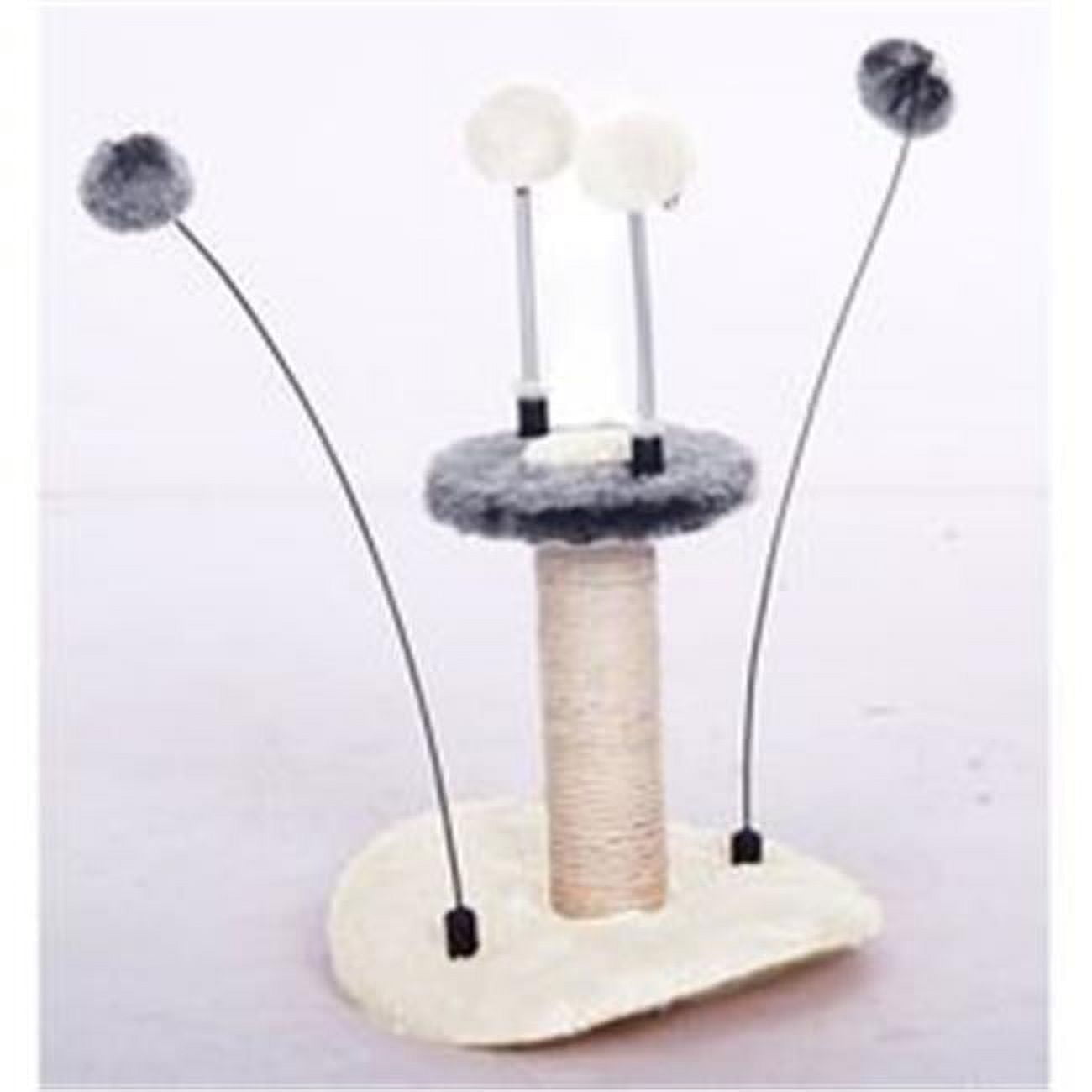 PetPals Group PP0026G One Size Zippy-M Springy Teasing Balls Toy, Grey ...