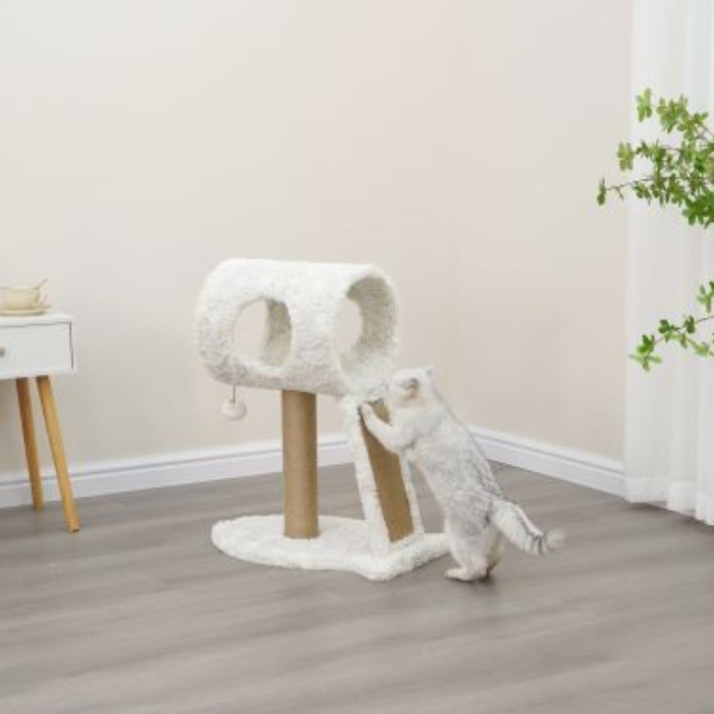 PetPals Minimalistic Fished Shaped Cat Perch - 28"H, 2 Level, Medium ...