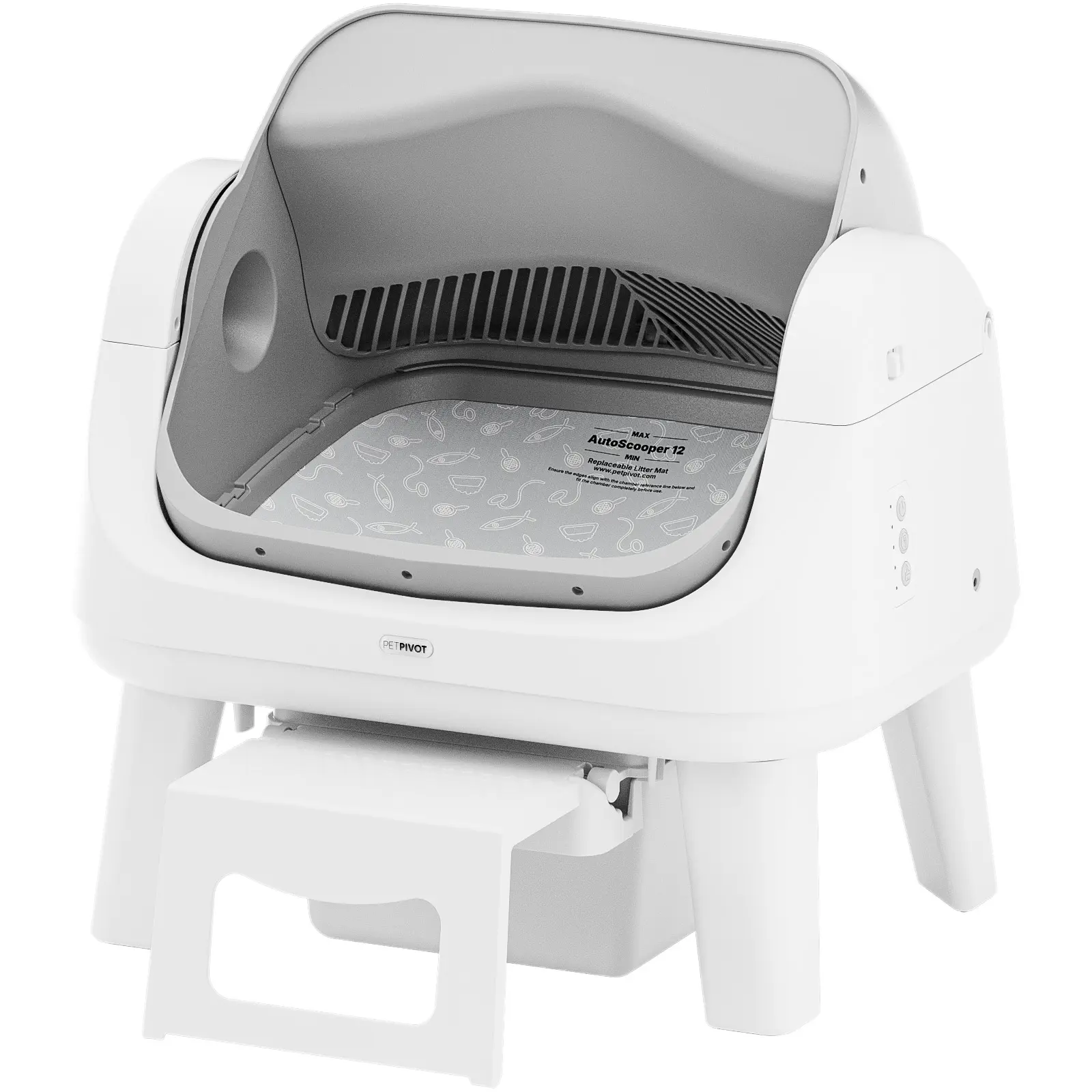 PetPivot AutoScooper 12 Lite Open Top Self Cleaning Cat Litter Box ...