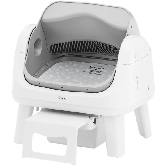 PetPivot AutoScooper 12 Lite Open Top Self Cleaning Cat Litter Box ...