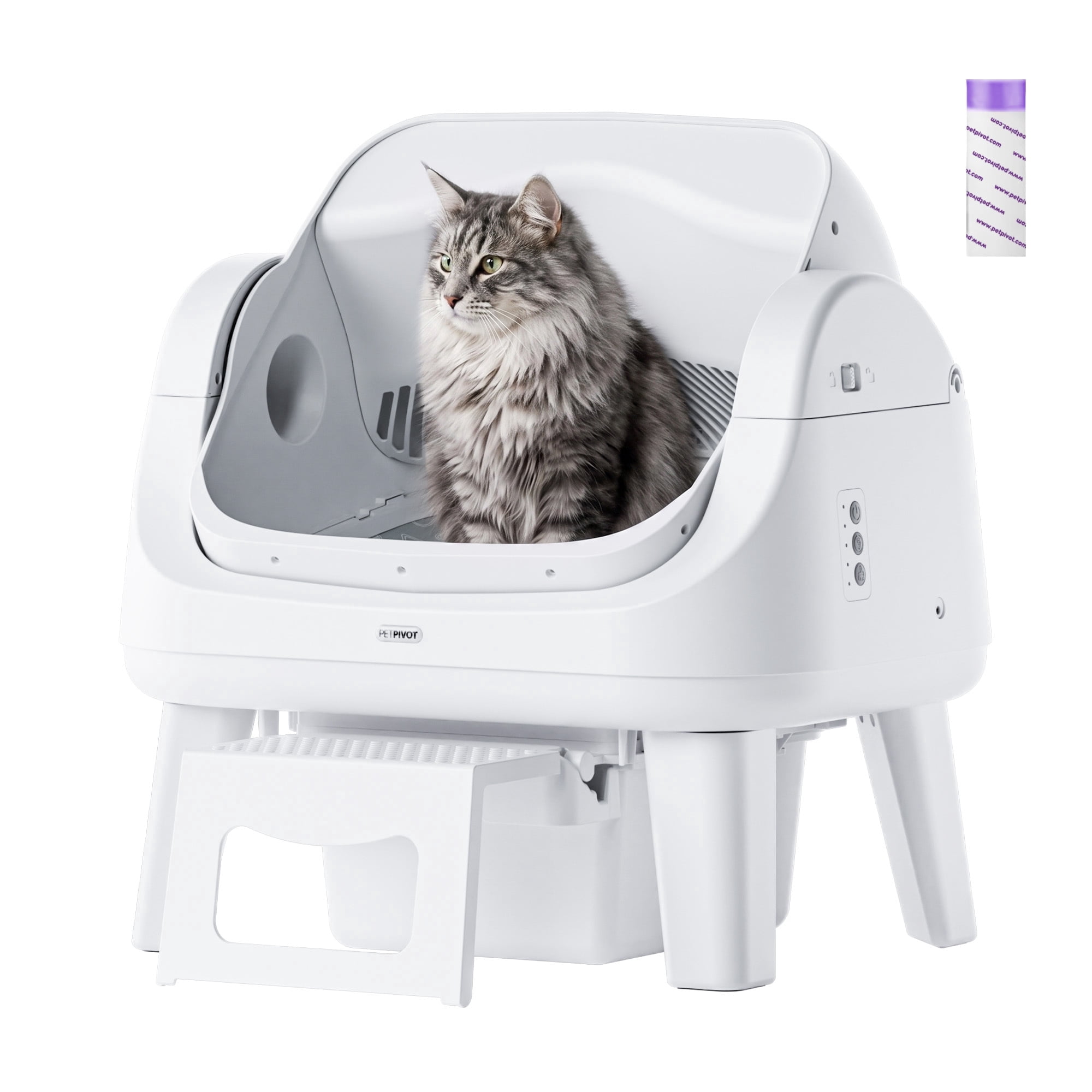 PetPivot AutoScooper 12 Self Cleaning Cat Litter Box, Automatic Litter ...