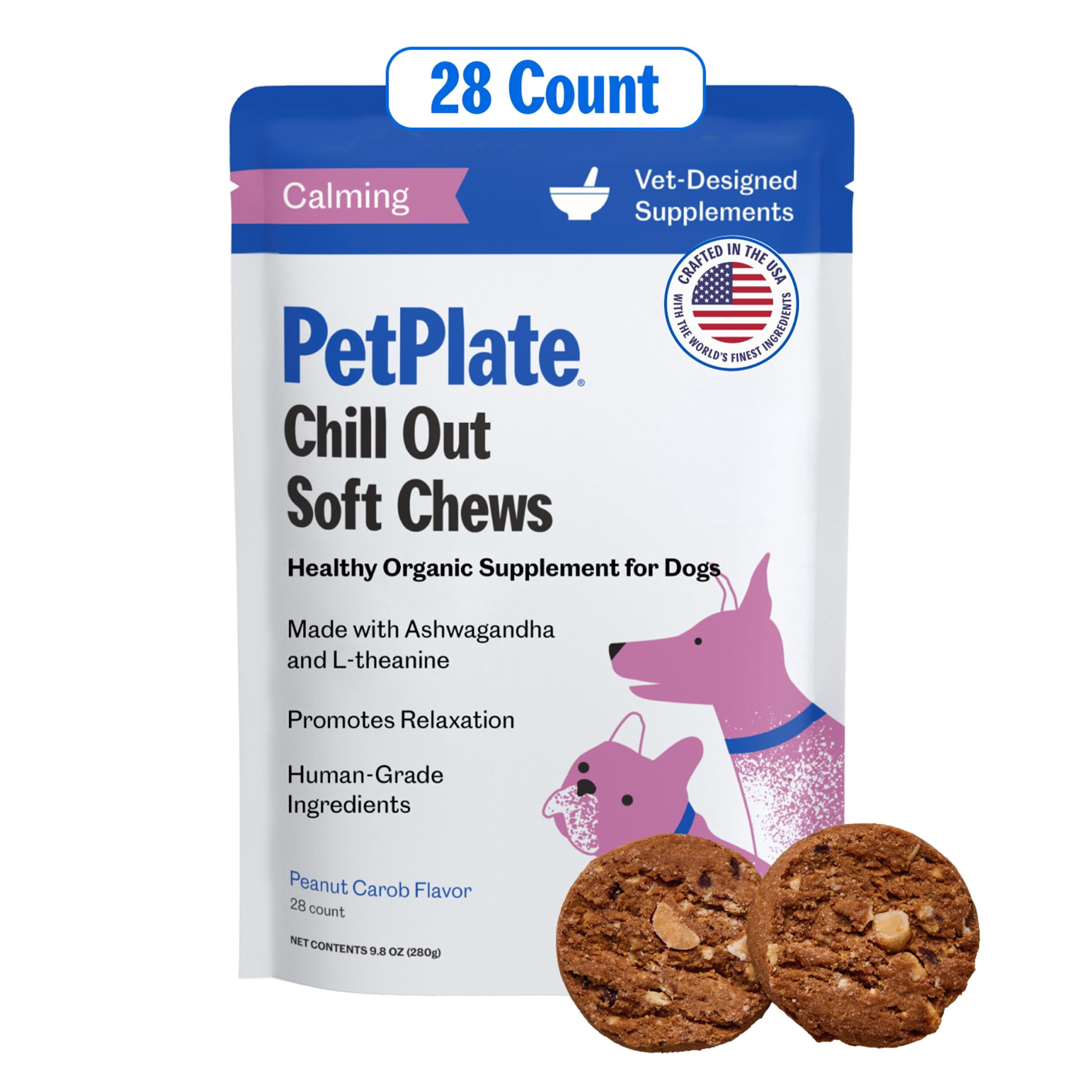 PetPlate Chill Out Soft Chews, Calming and Relaxation Support ...