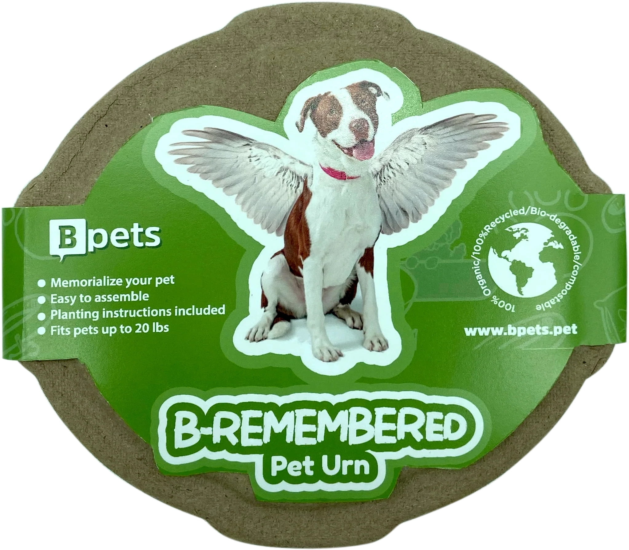 PetPro B Remembered Plantable Pet Ashes Urn - Eco-Friendly, 100% ...