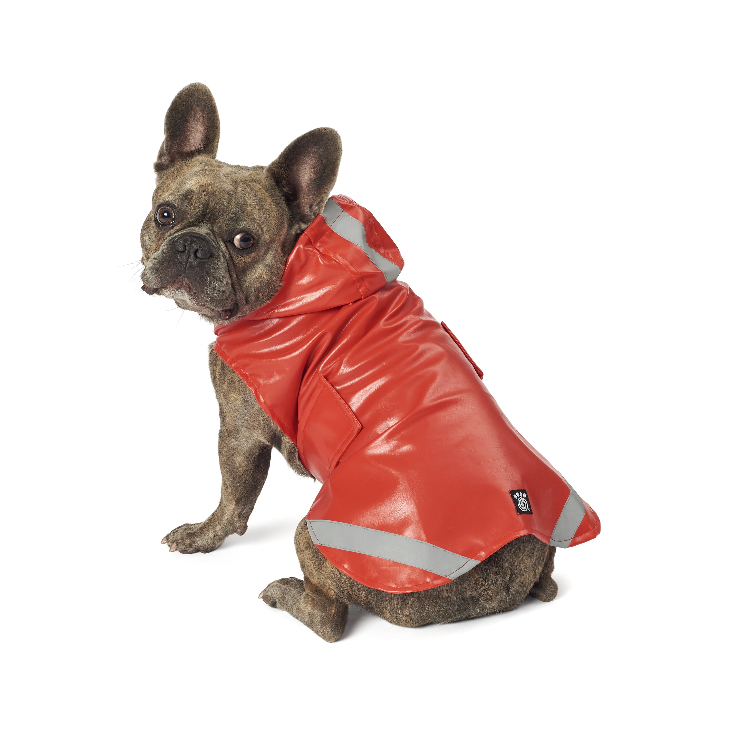 PetRageous Designs London Slicker Waterproof Rain Slicker, Red, Medium ...