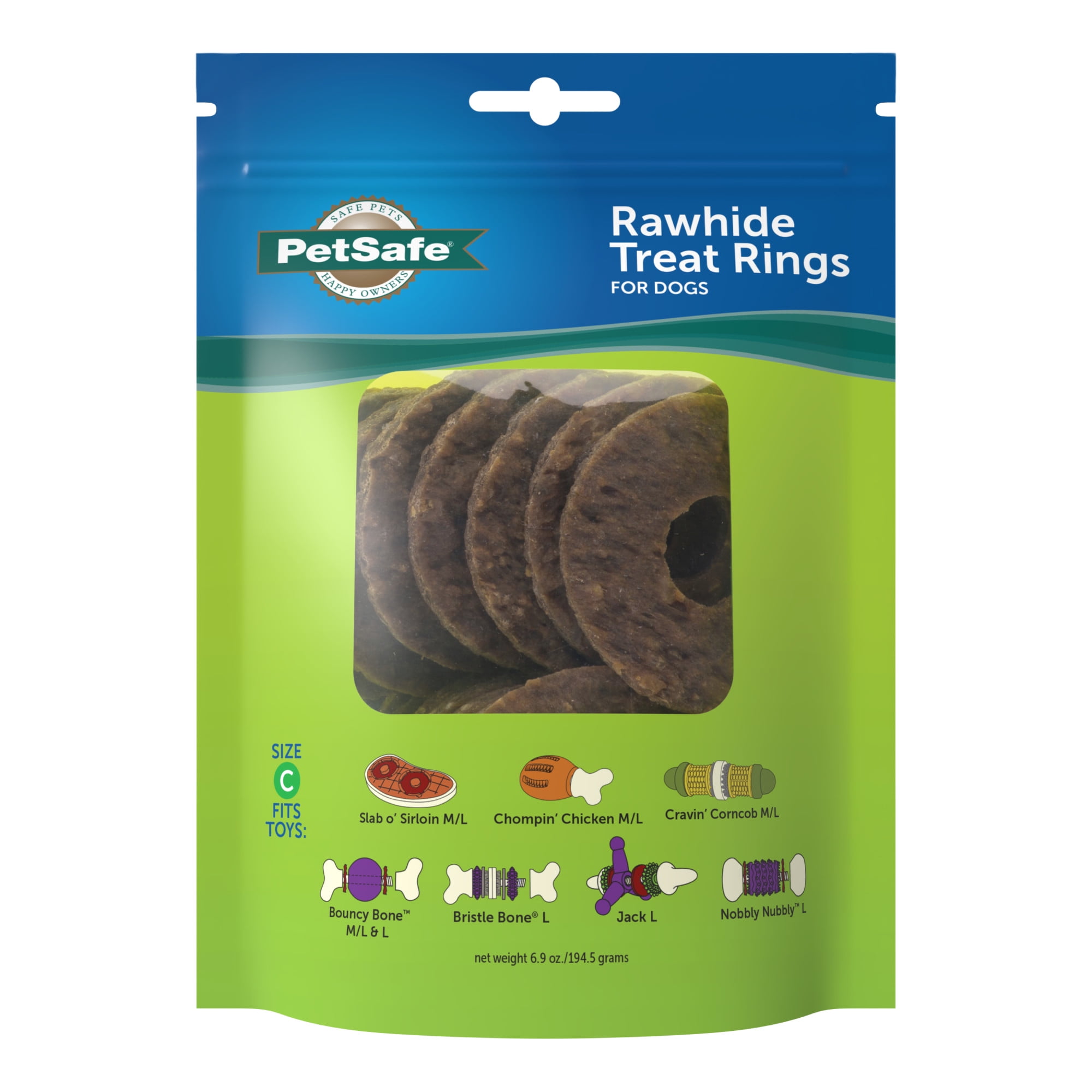 PetSafe Busy Buddy Rawhide Treat Ring Refills for Dog Toys, Original ...