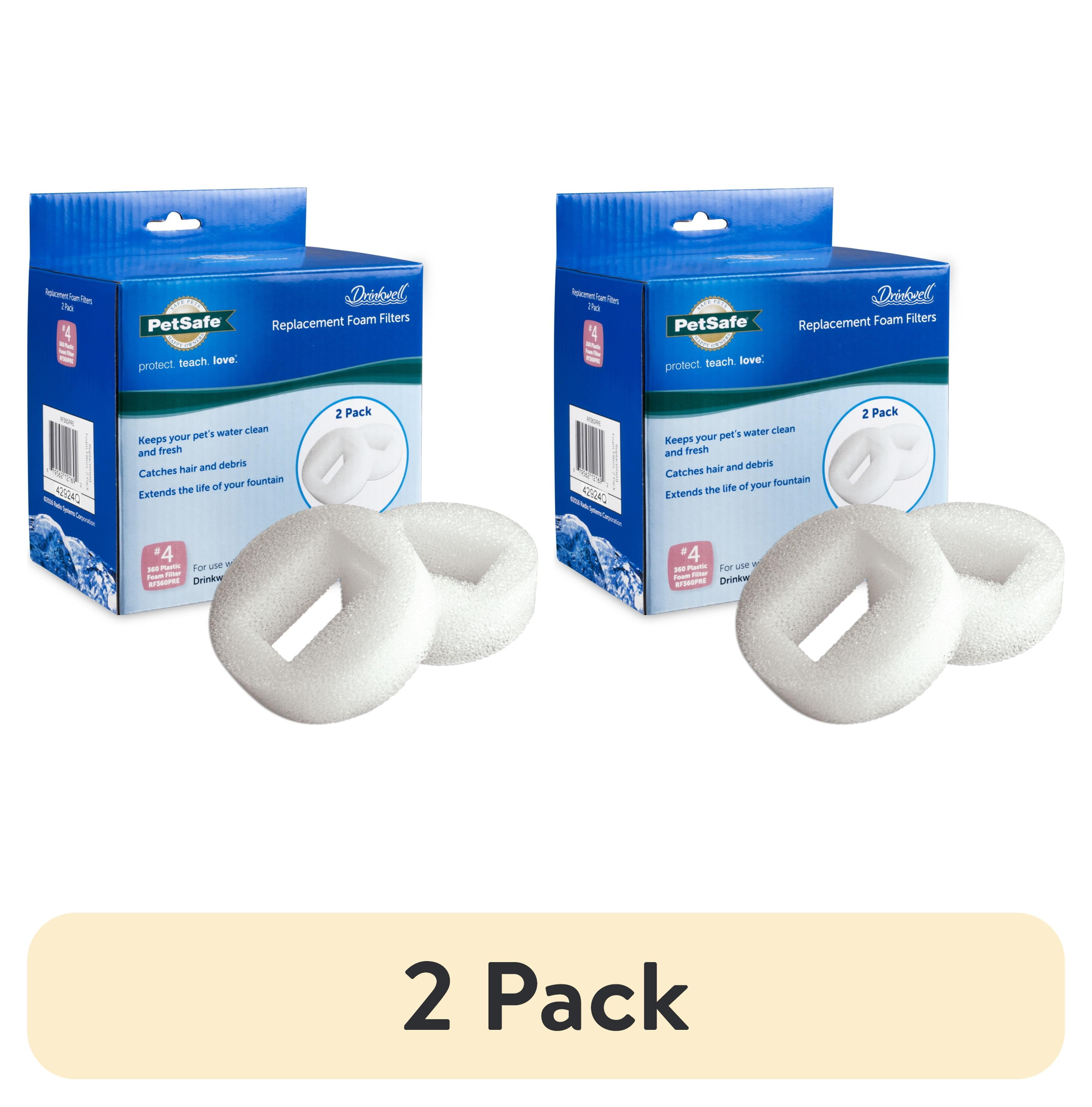 (2 pack) PetSafe Drinkwell Replacement Foam Filters for 360 Plastic Dog ...