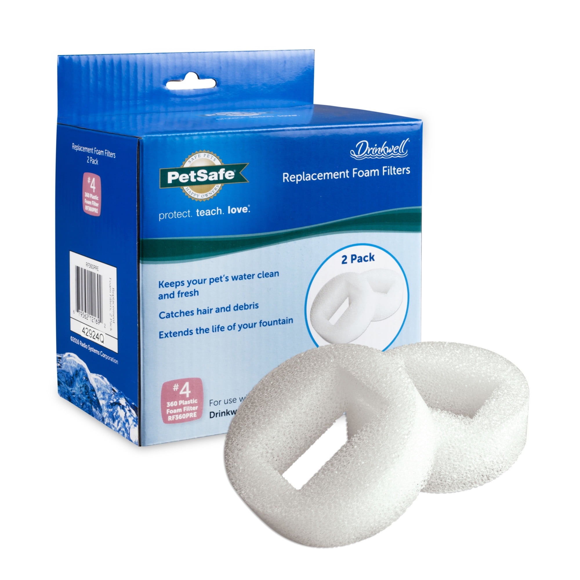PetSafe Drinkwell Replacement Foam Filters for 360 Plastic Dog and Cat ...