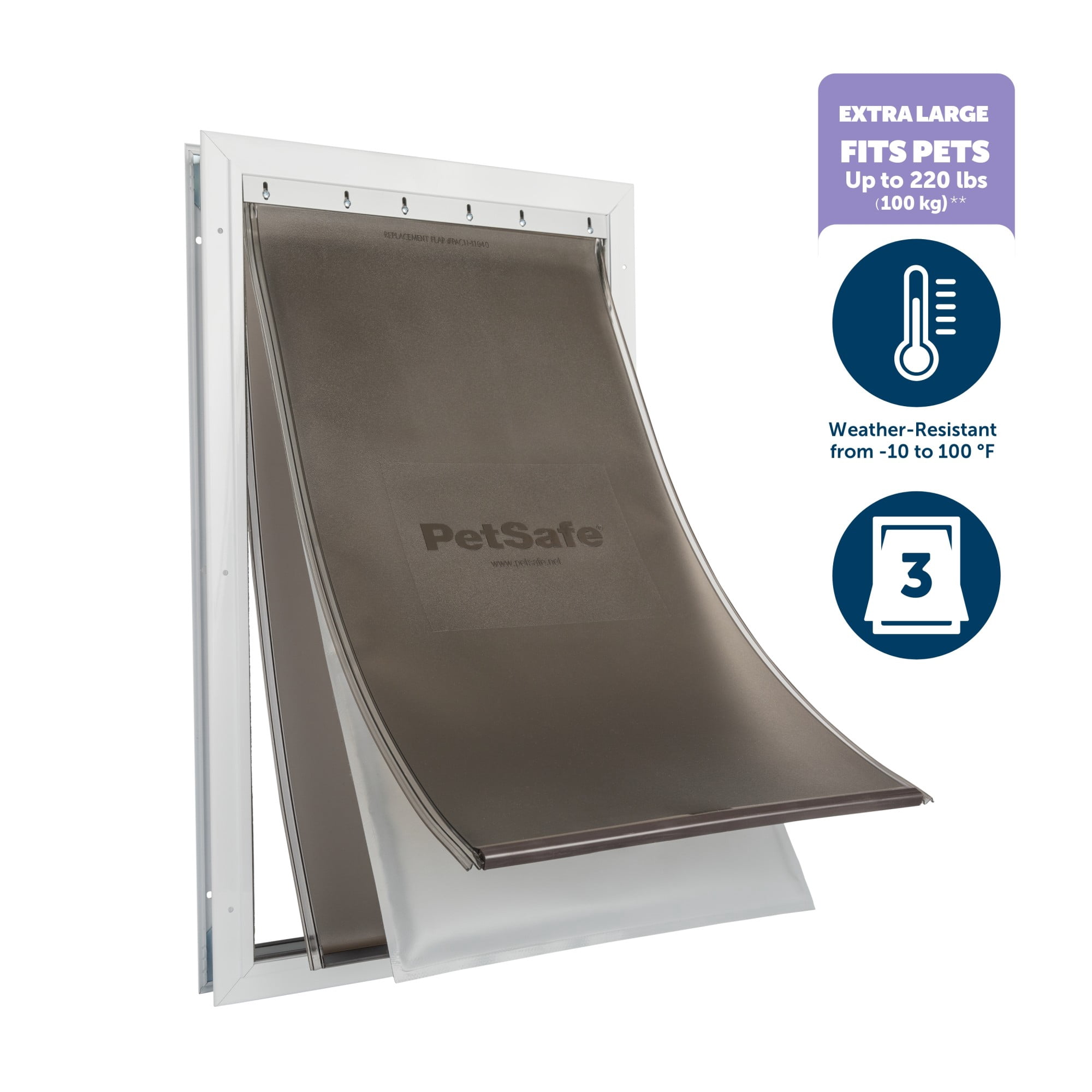 PetSafe Extreme Weather Aluminum Pet Door for Dogs and Cats, X-Large ...