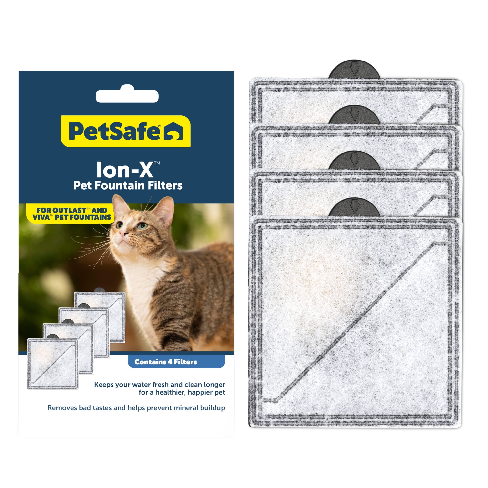 PetSafe Ion-X Cat and Dog Fountain Filters, Dual Filtration - Clean ...