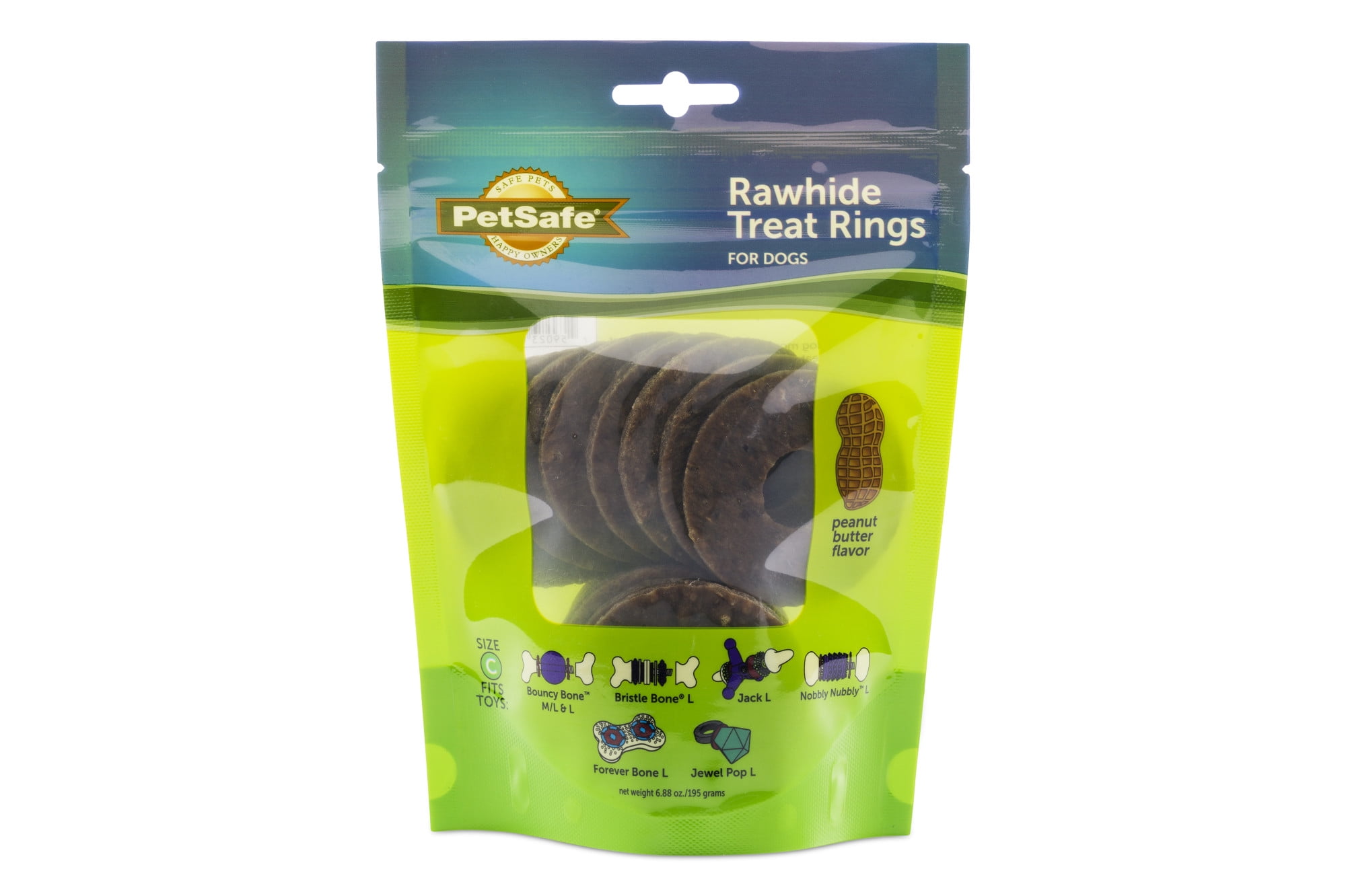 PetSafe Busy Buddy Rawhide Treat Refills, Size C, Peanut Butter, 16 ...