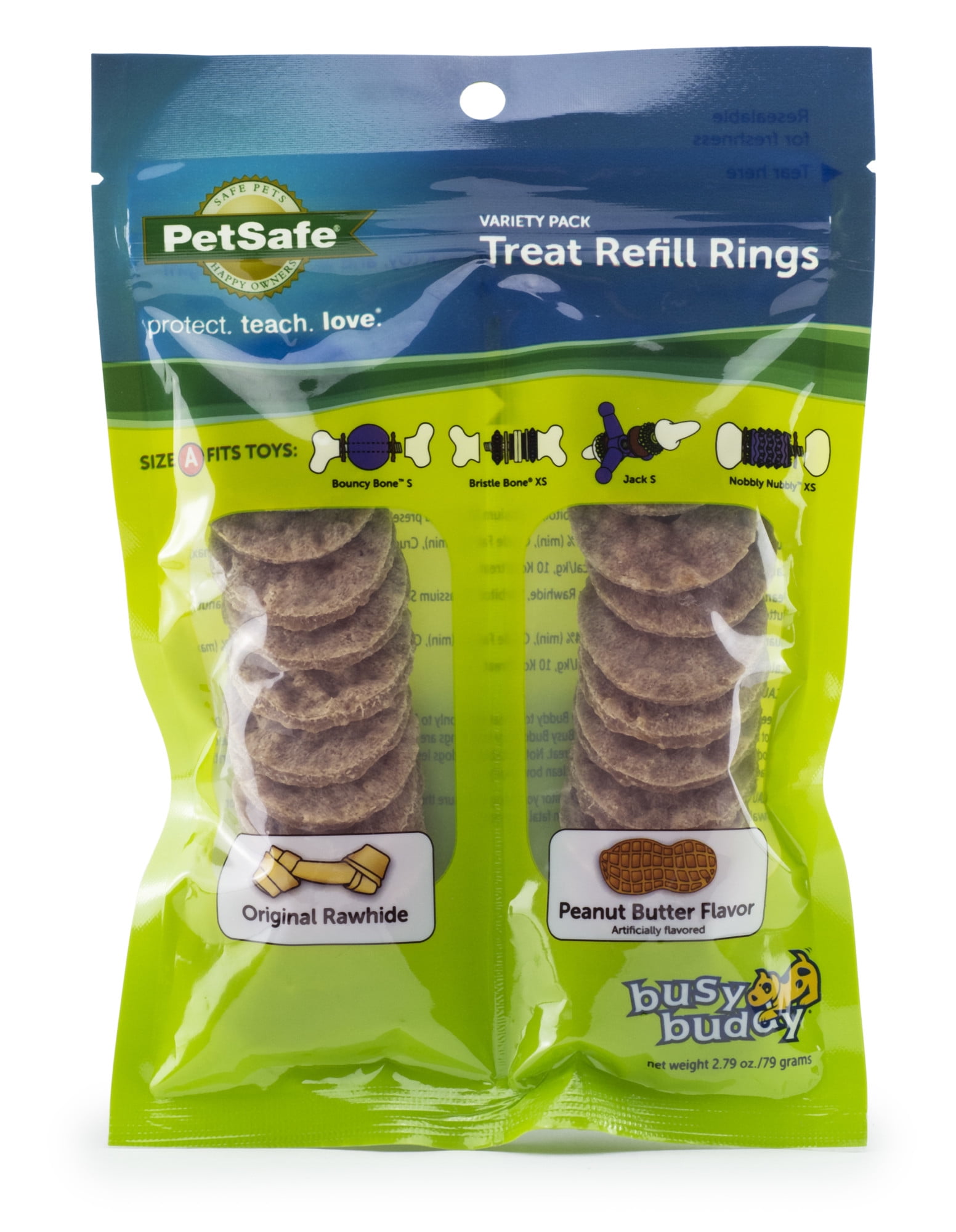 PetSafe Rawhide Treat Ring Refills, Two Flavors Pack, Rawhide and ...