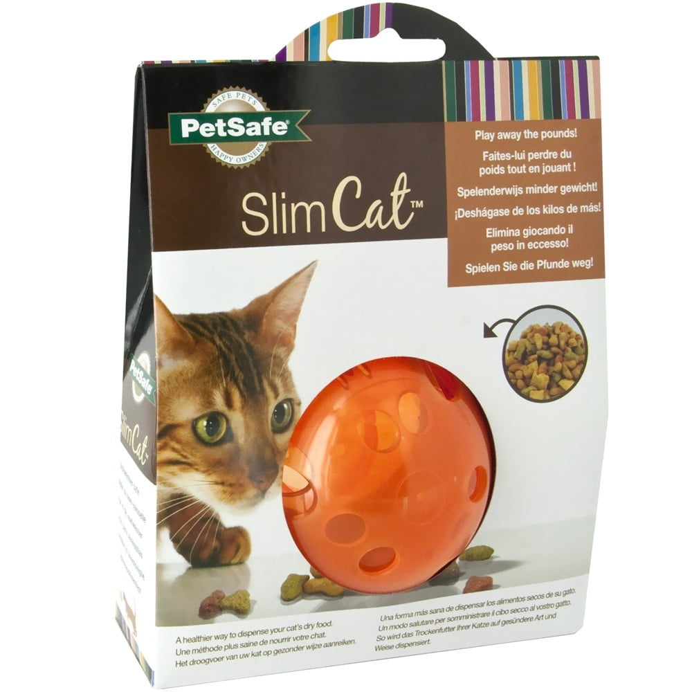 PetSafe SlimCat Food Dispenser Cat Toy Orange, 1 Count - Walmart.com