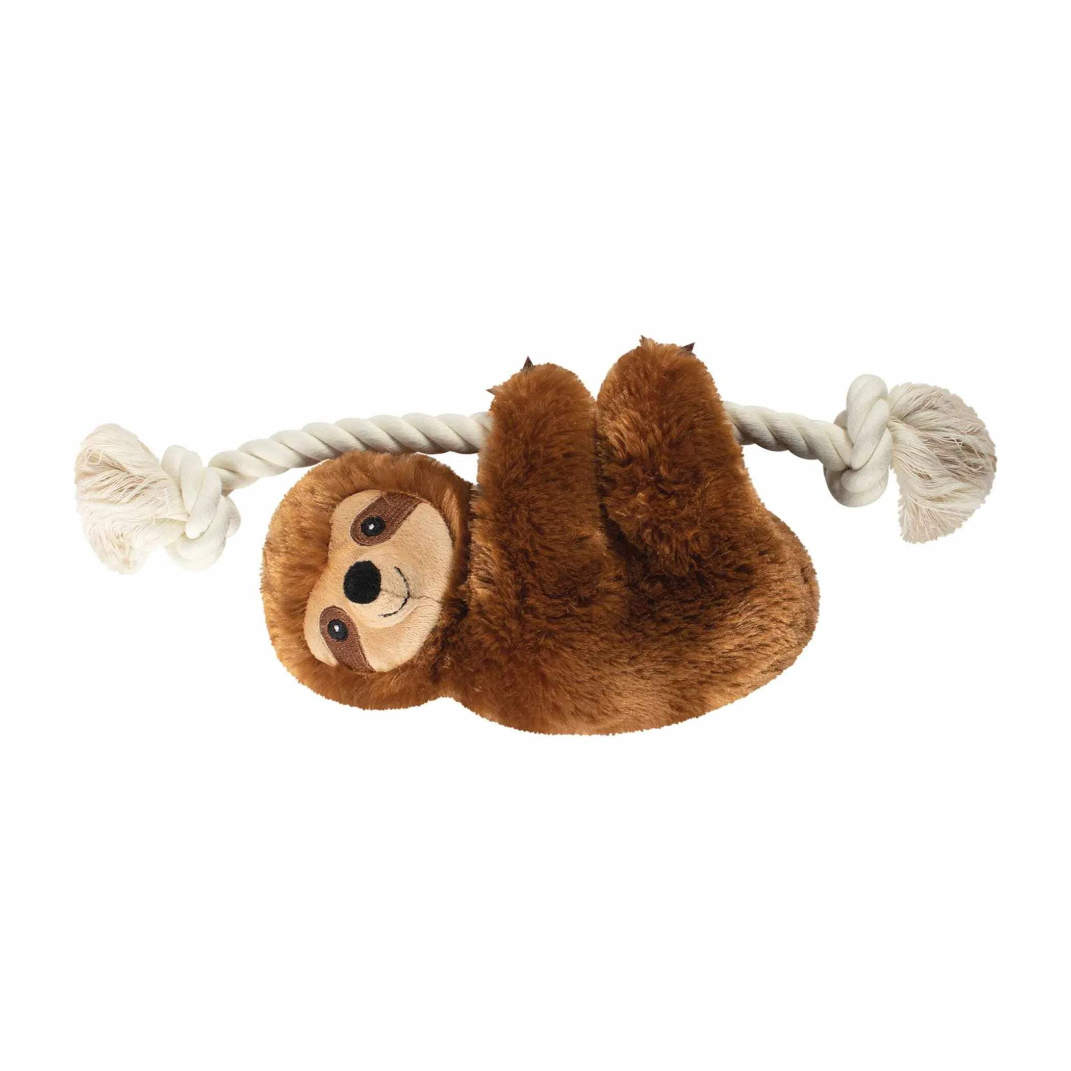 PetShop by Fringe Studio Brown Sloth on a Rope Plush Dog Toy - Walmart.com