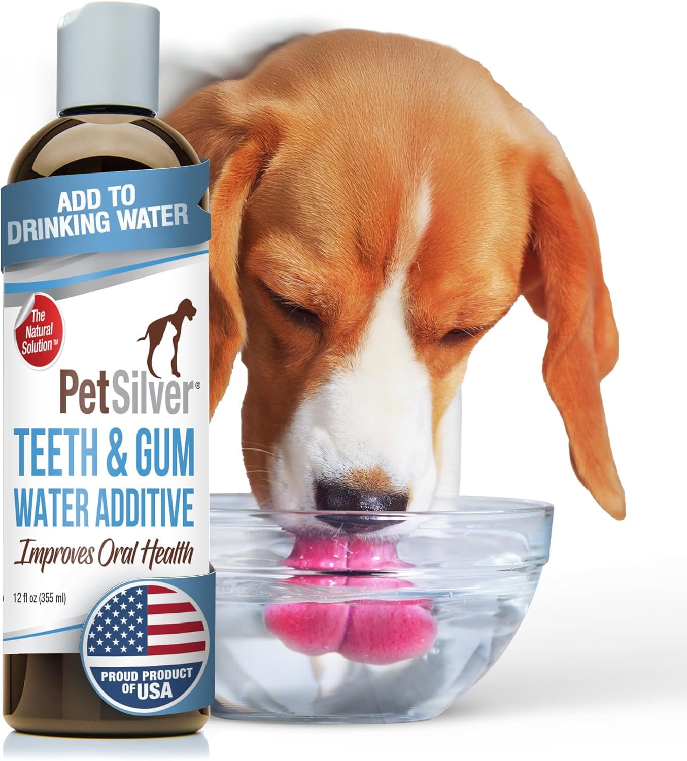 PetSilver Oral Care Water Additive for Pets, Eliminates Bad Breath ...