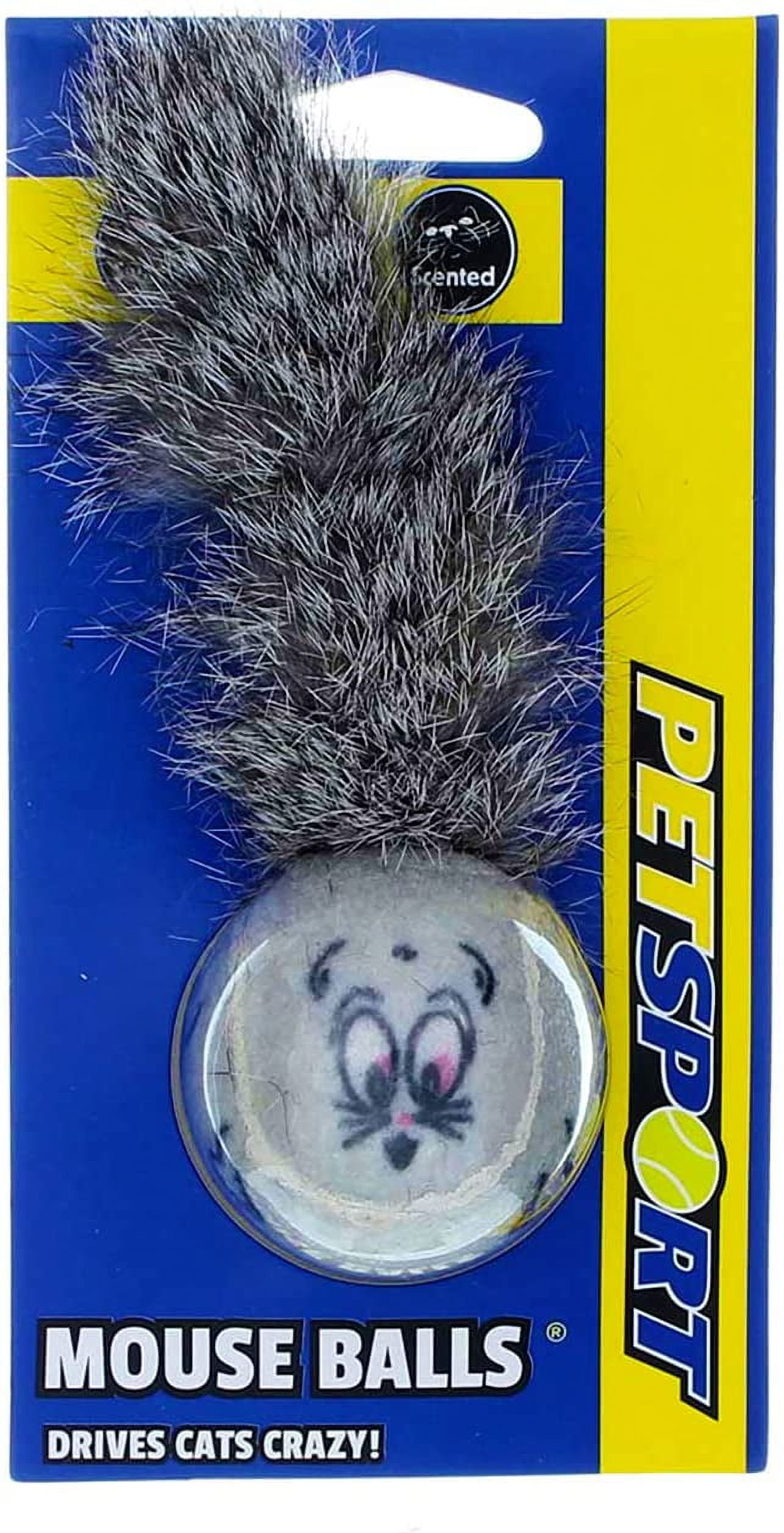 PetSport Mouse Ball Catnip Scented With Easy To-Drag Tail For Cats ...