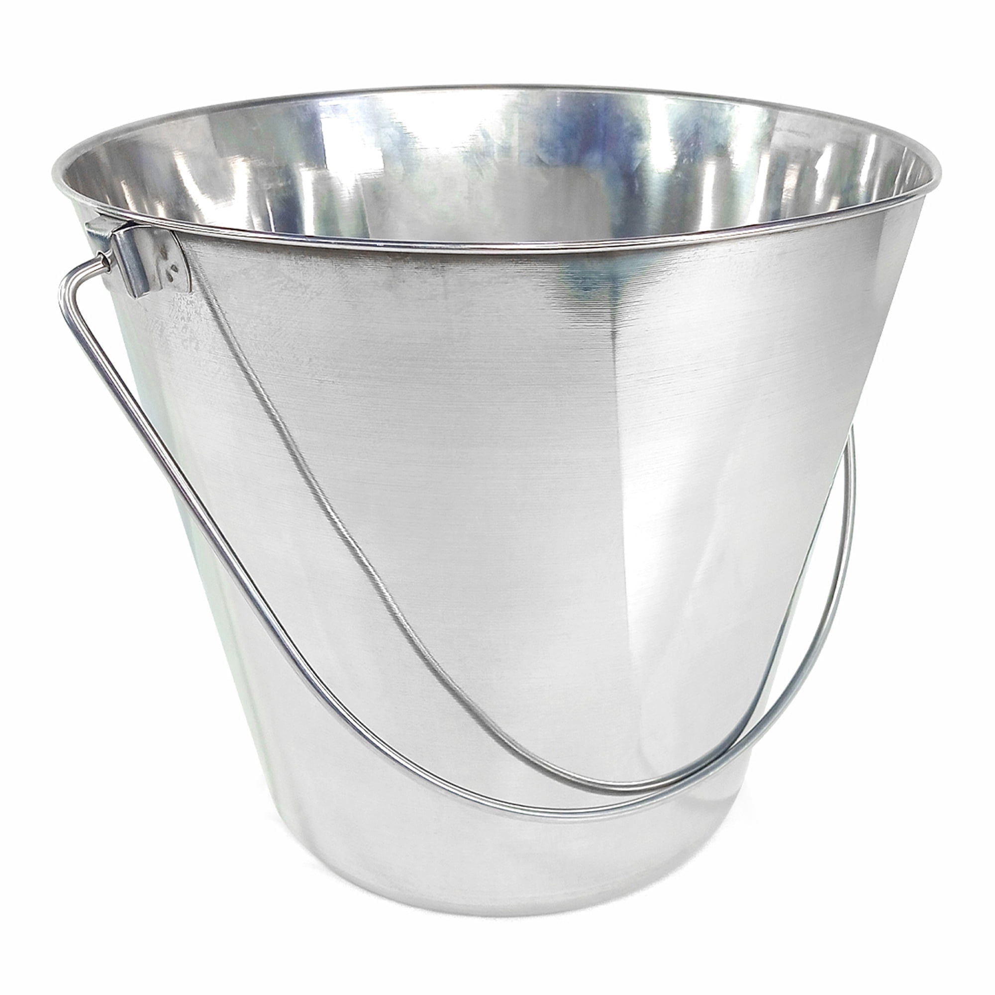 PetYupp Heavy Duty Stainless Steel Flat Side Bucket All Purpose 3 ...