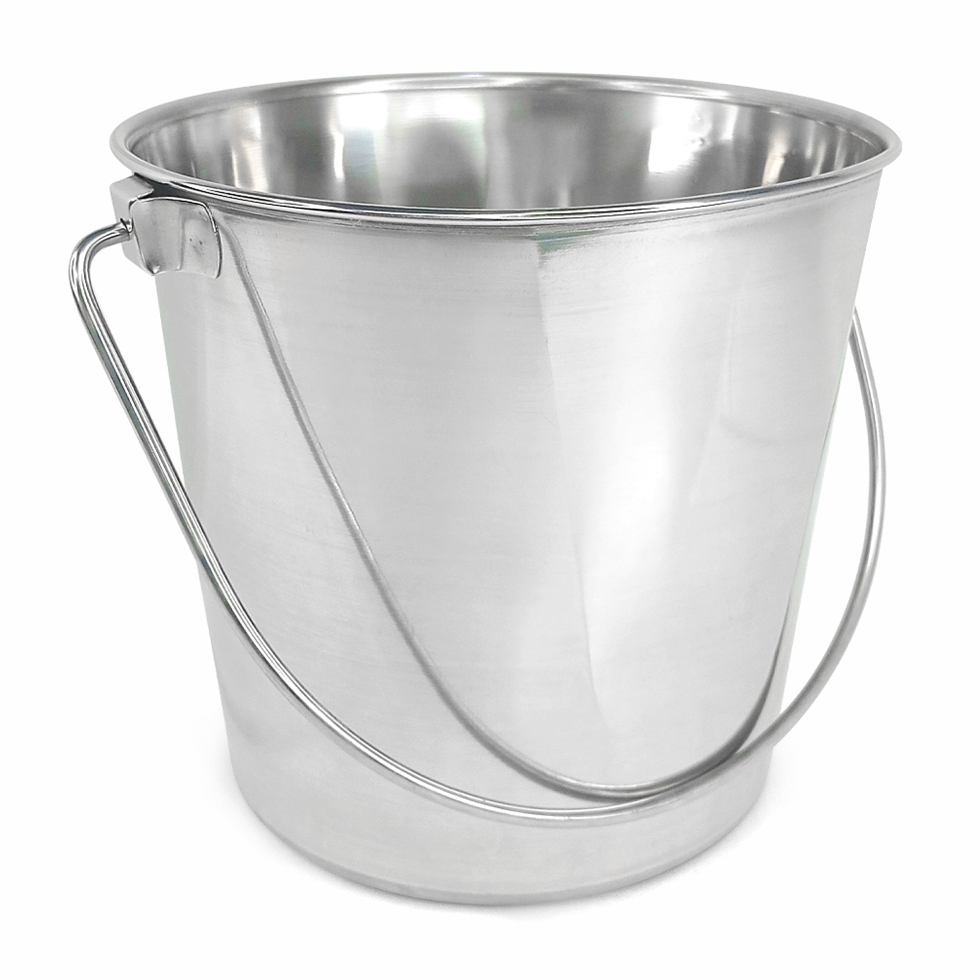 PetYupp Heavy Duty Stainless Steel Flat Side Bucket, 2 Quart - Walmart.com