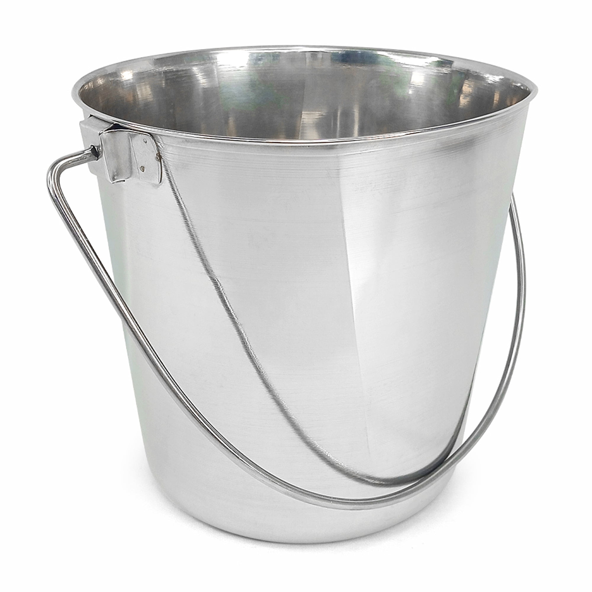 PetYupp Heavy Duty Stainless Steel Flat Side Bucket, 4 Quart - Walmart.com