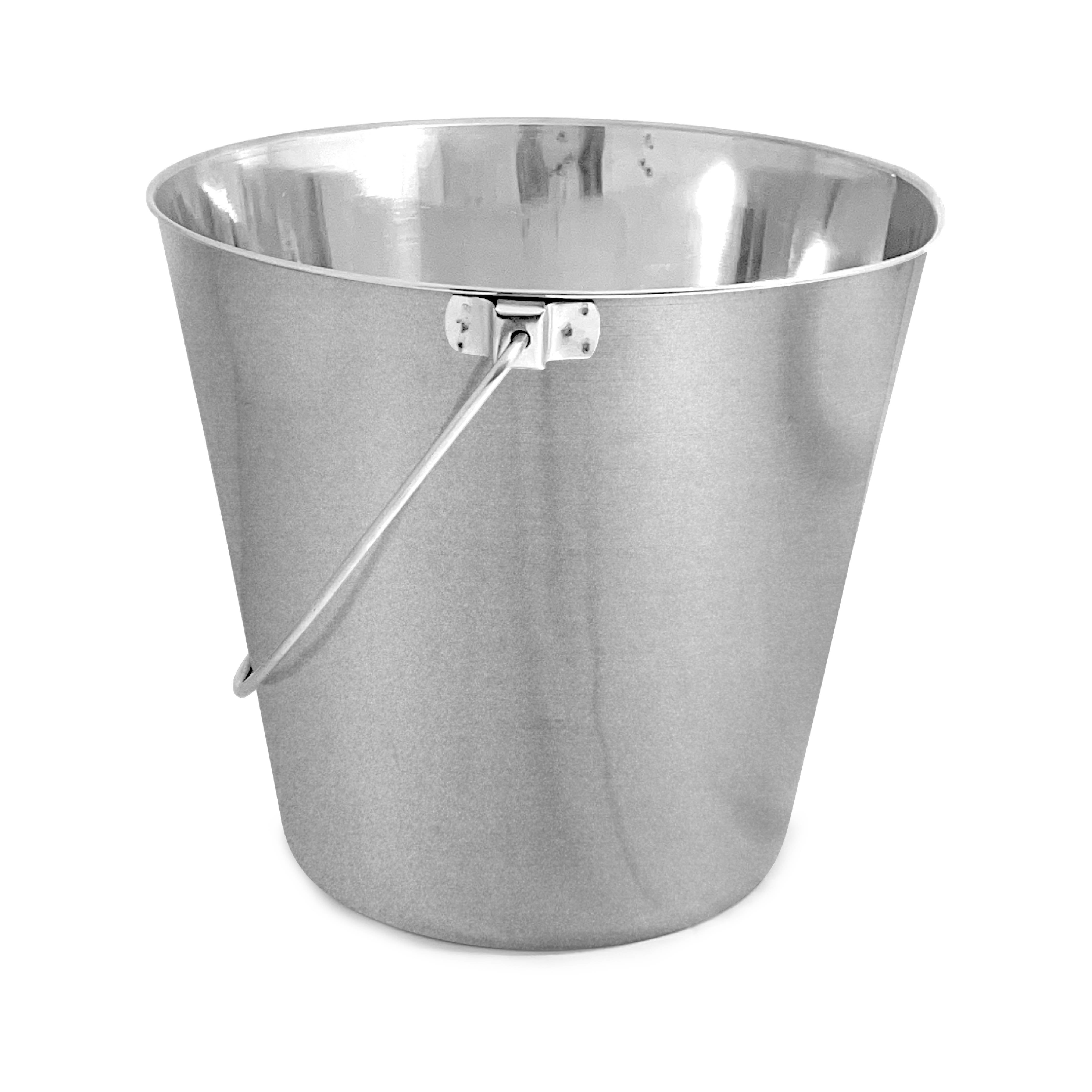 PetYupp Heavy Duty Stainless Steel Flat Side Bucket, 4 Quart - Walmart.com