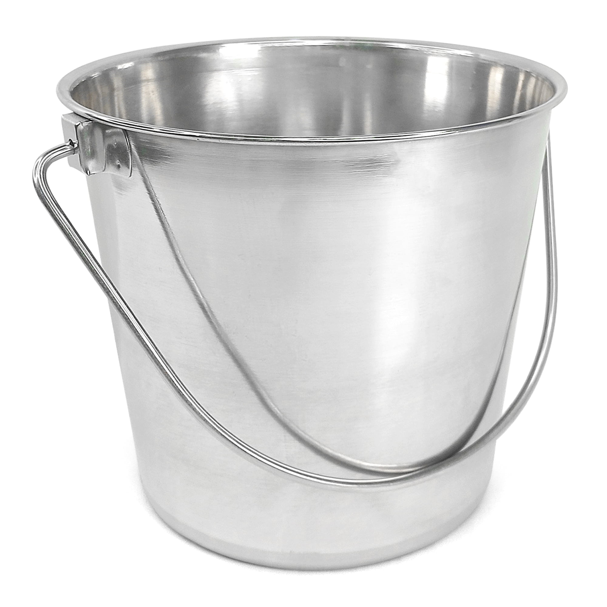 PetYupp Heavy Duty Stainless Steel Flat Side Bucket, 6 Quart - Walmart.com