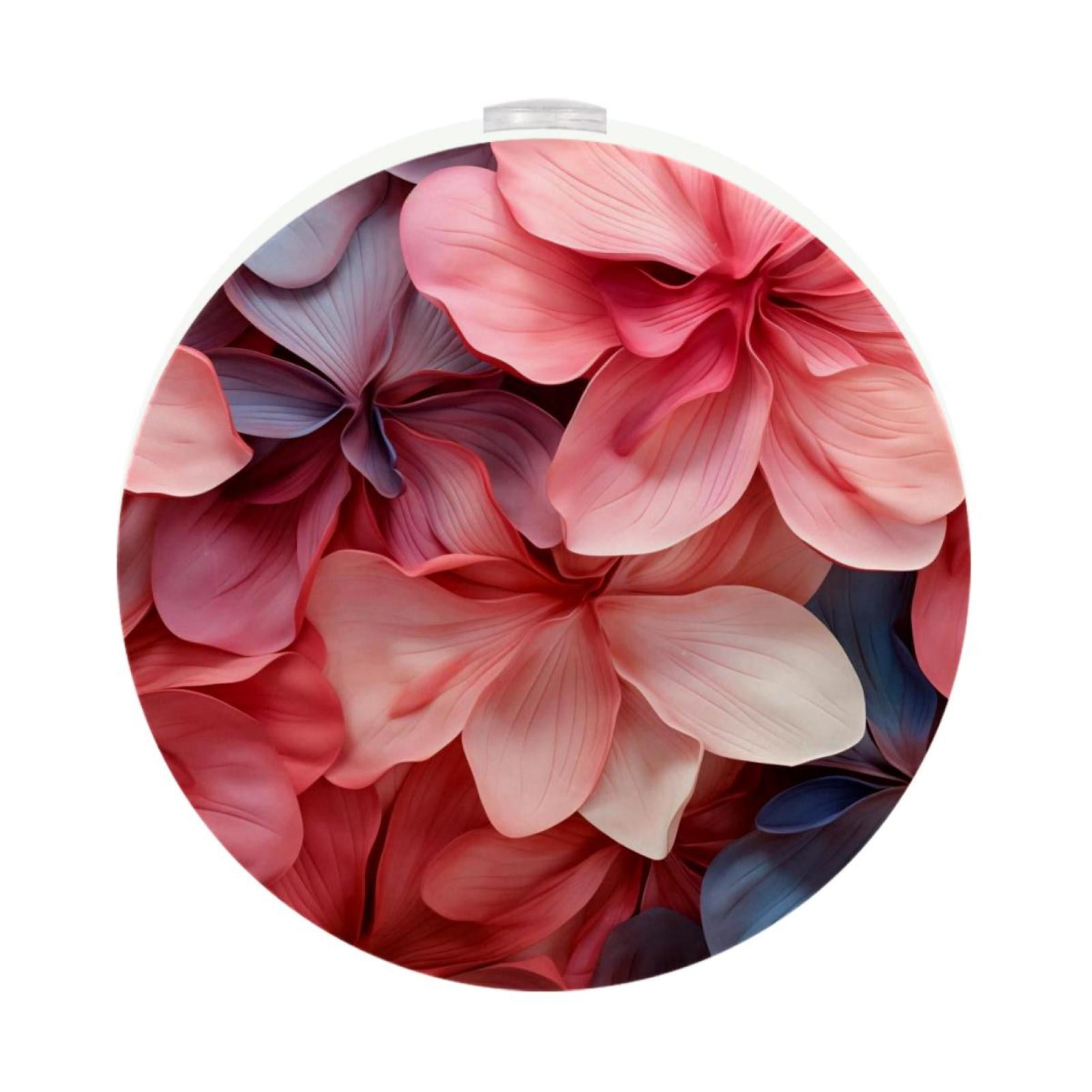 Petal Flower LED Round Night Light-2PCS, Energy Efficient Plug-in ...