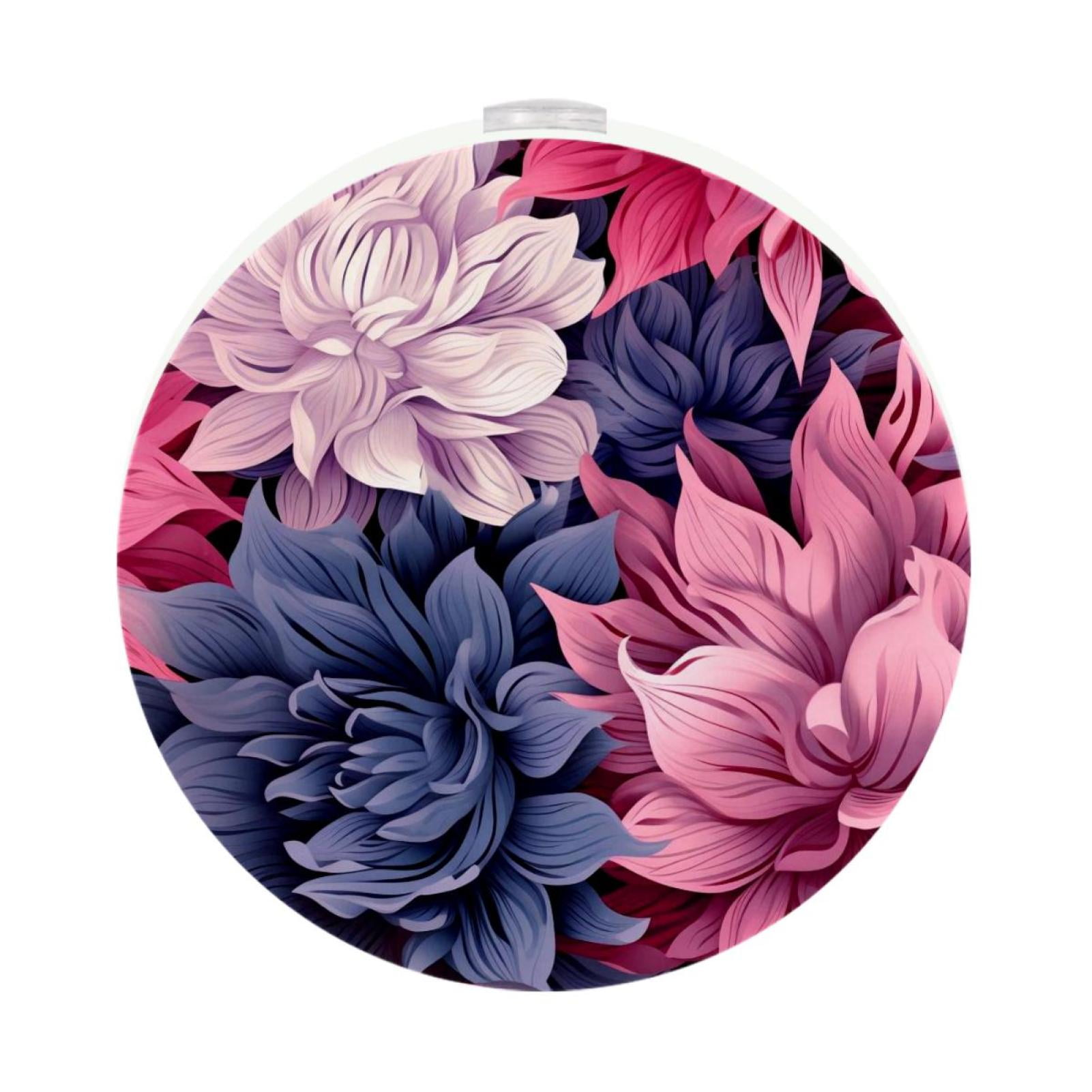 Petal Flower LED Round Night Light-2PCS, Energy Efficient Plug-in ...