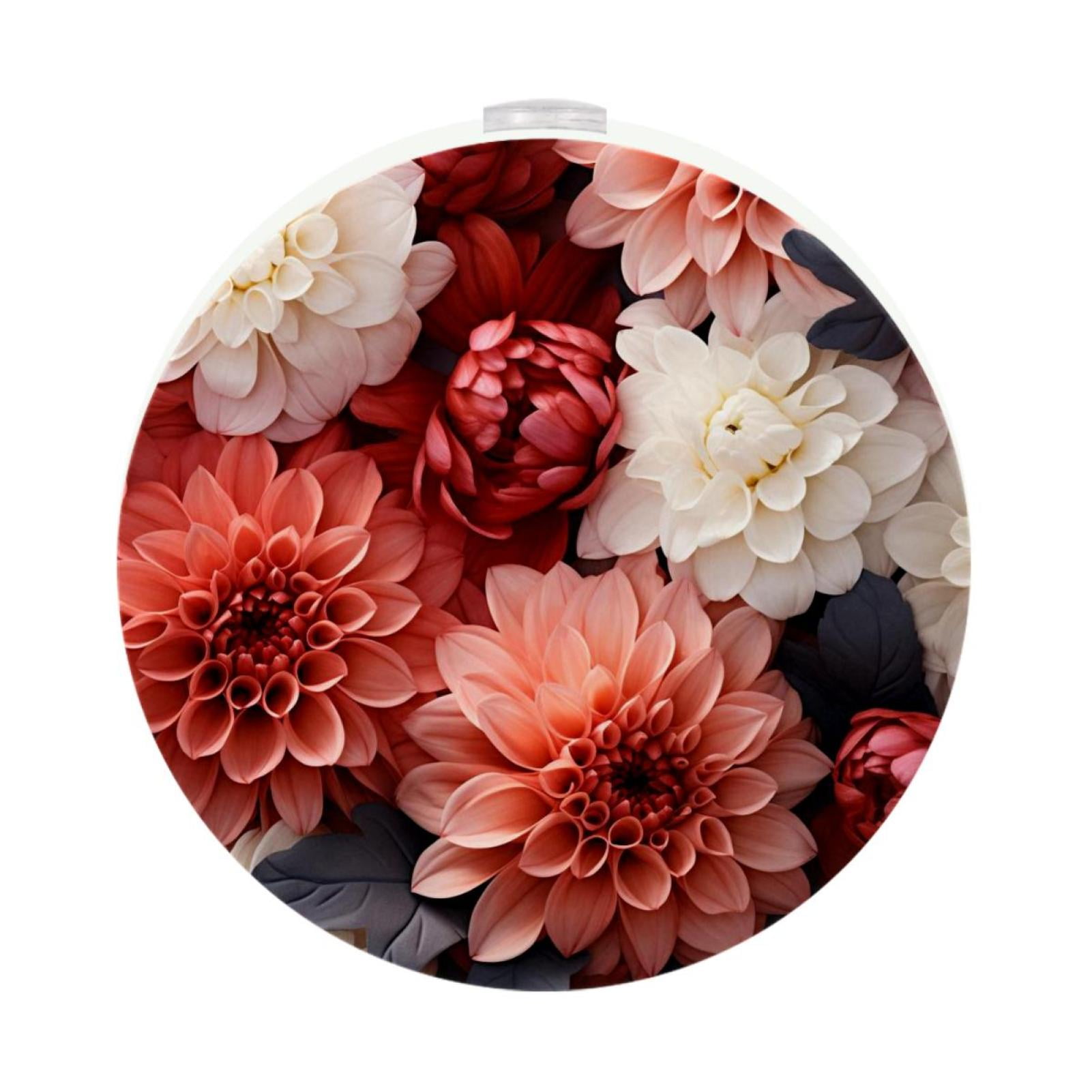 Petal Flower LED Round Night Light-2PCS Ultra Bright Candle Battery ...