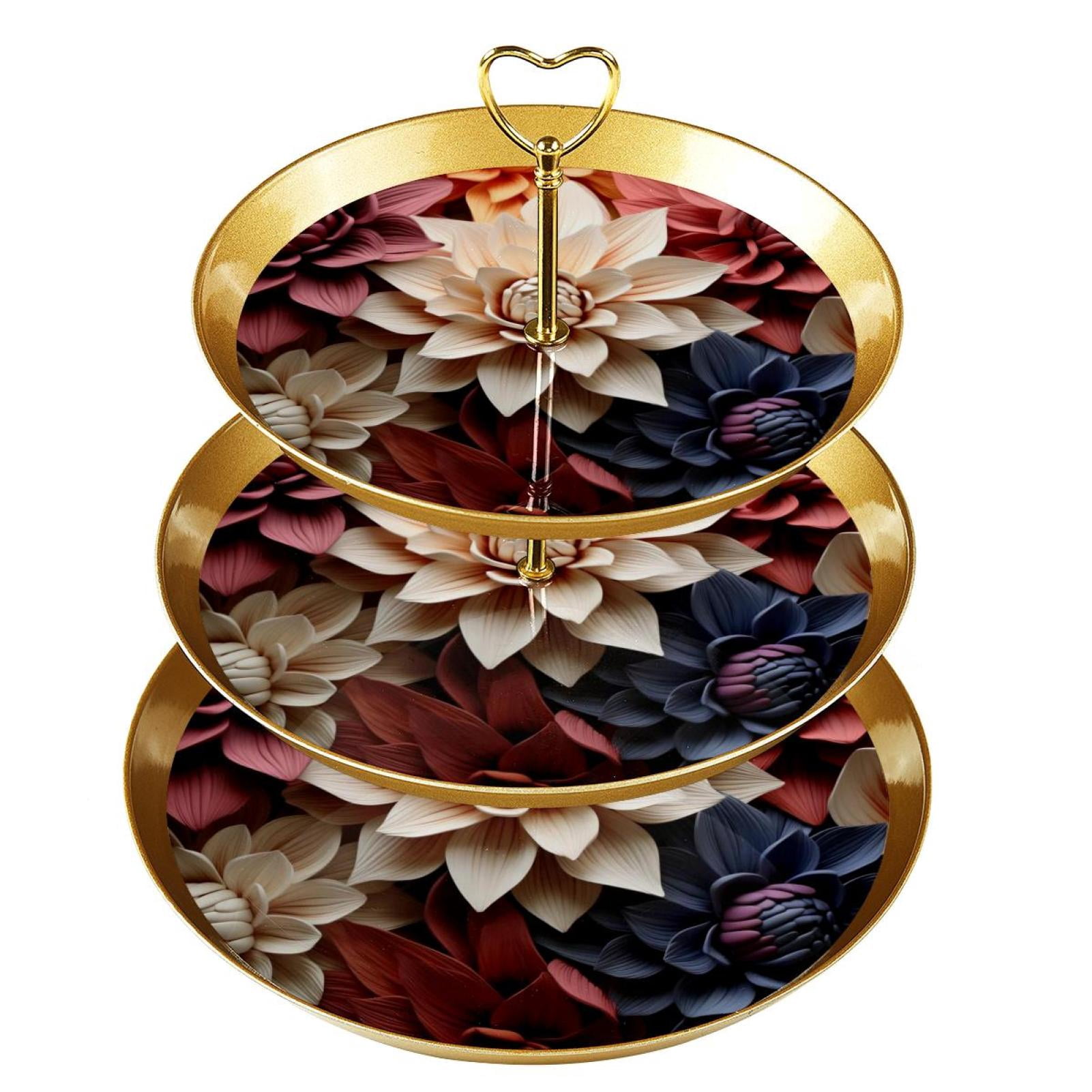 Petal Flower Plastic Discs Hanging Organizer for Dessert Table | Iron ...