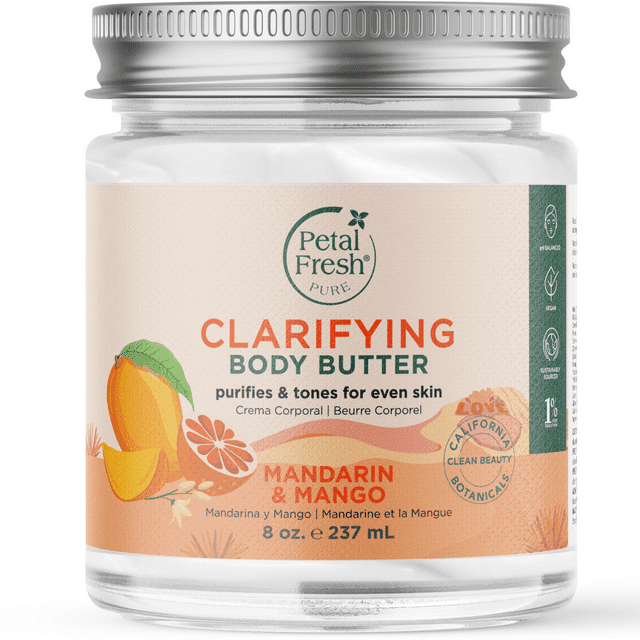 Petal Fresh Clarifying Body Butter, Mandarin & Mango 8 oz - Walmart.com