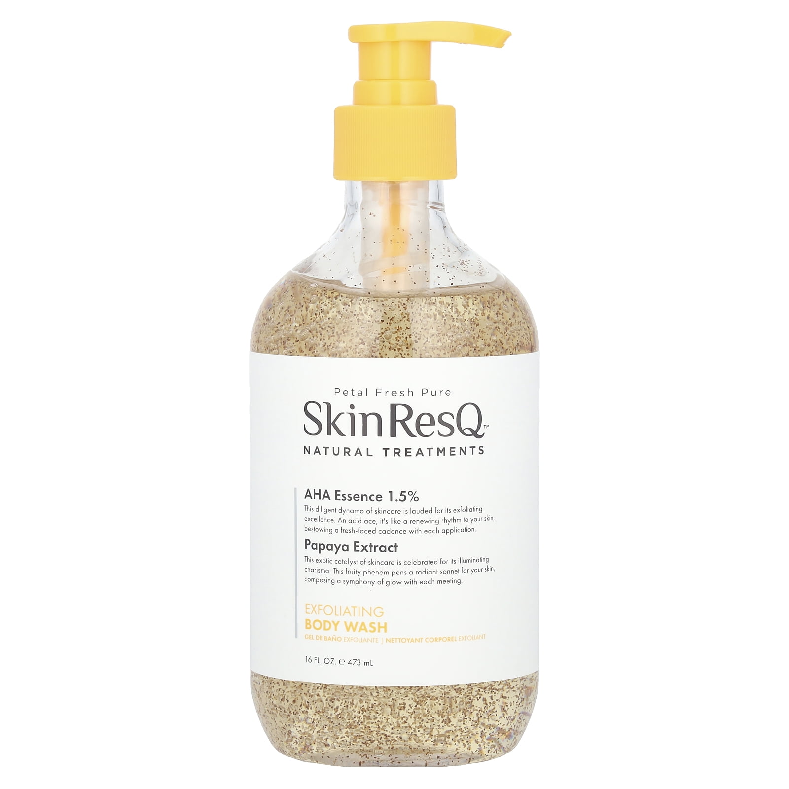 Petal Fresh Skin ResQ Natural Treatments, Exfoliating Body Wash, 16 fl ...