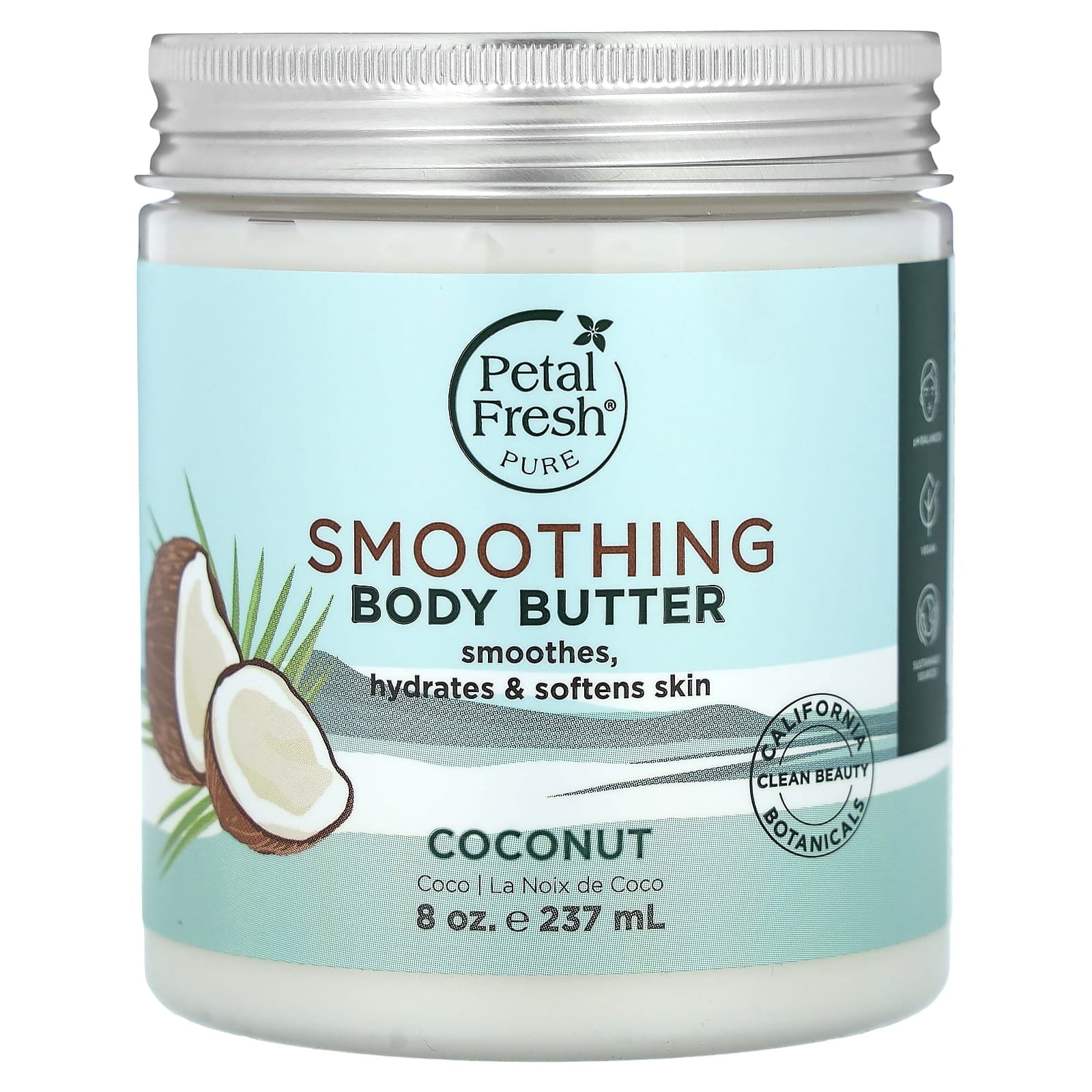 Petal Fresh, Smoothing Body Butter, Coconut, 8 oz (237 ml) Pack of 3 ...